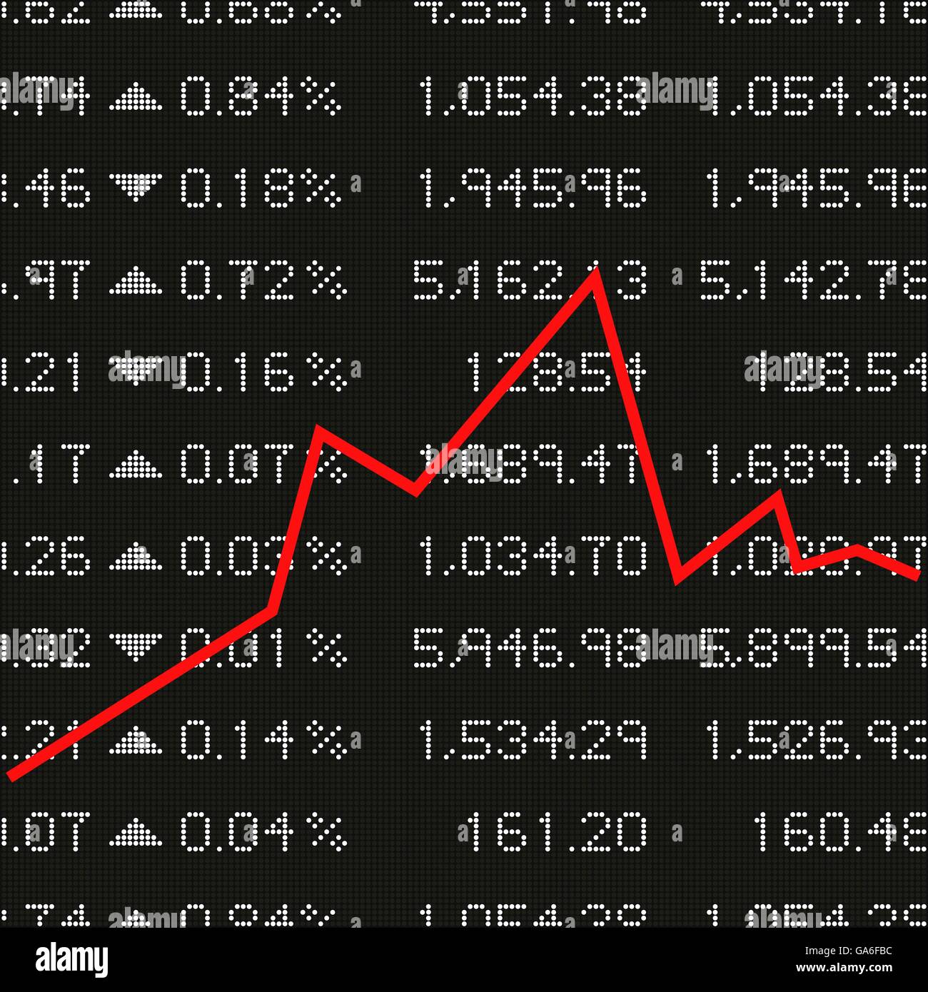 Numbers on stock market LED screen Stock Vector Image & Art - Alamy