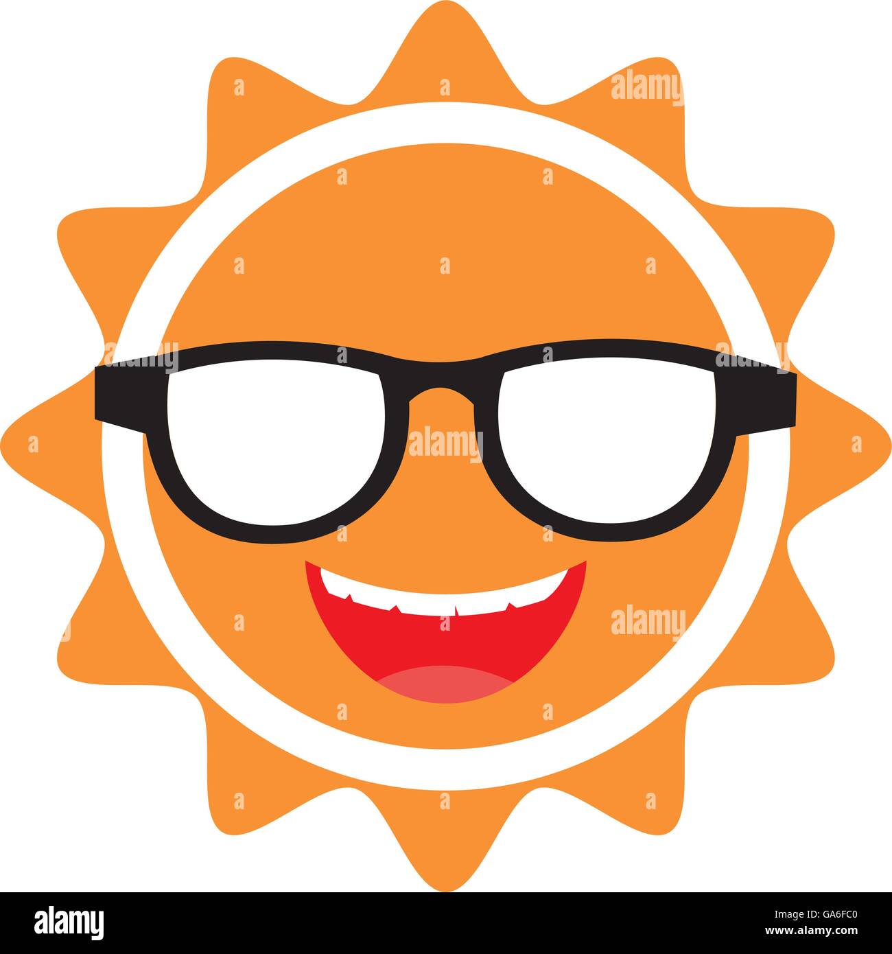 Sky sun water face Stock Vector Images - Alamy
