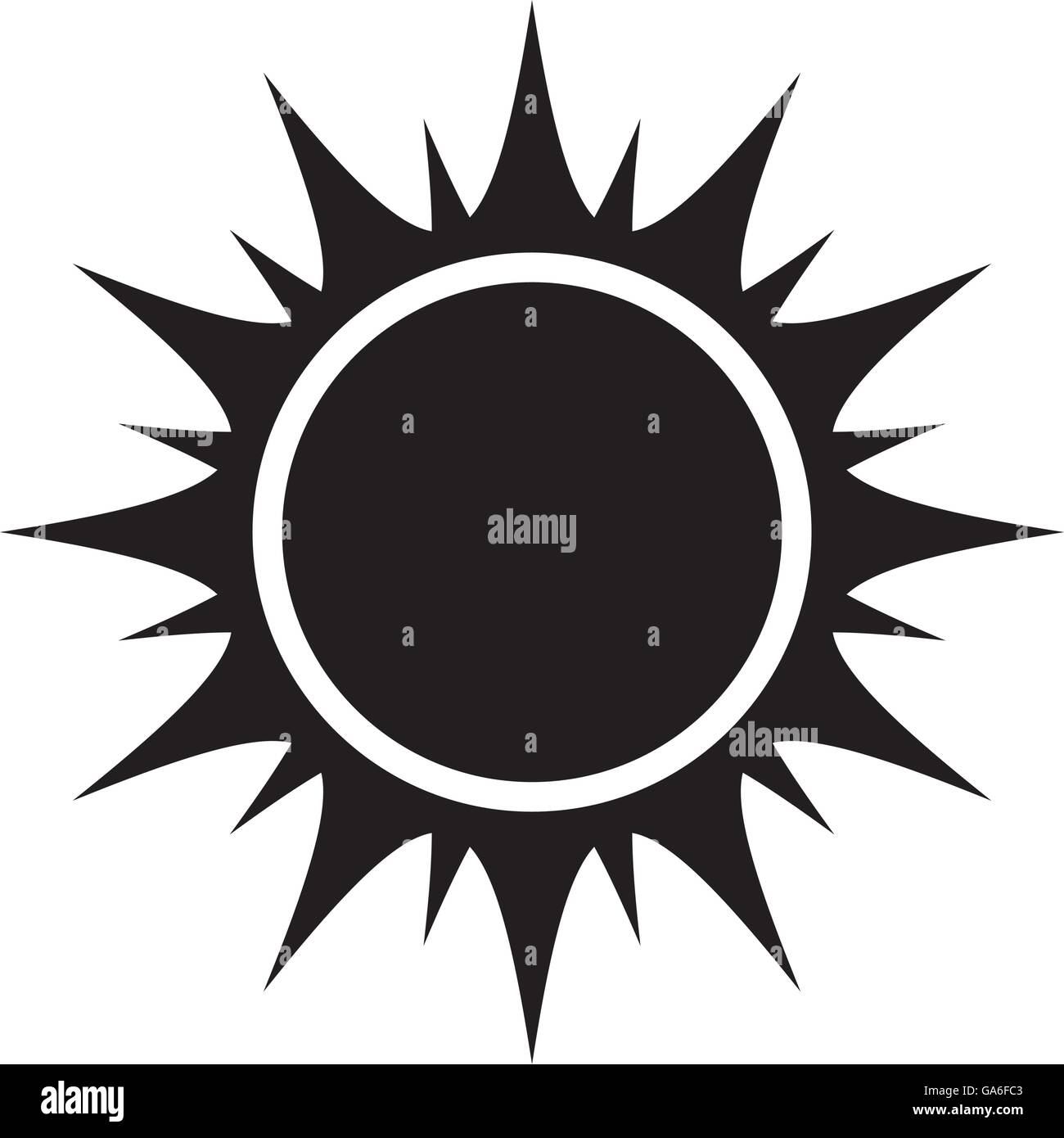 black abstract sun, vector graphic Stock Vector Image & Art - Alamy