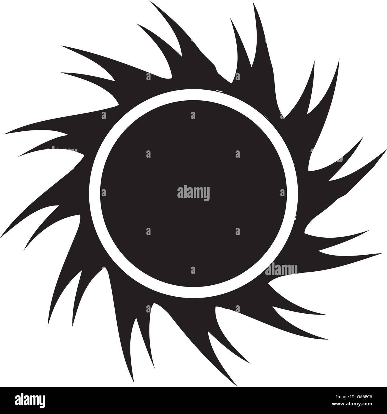 black abstract sun, vector graphic Stock Vector Image & Art - Alamy