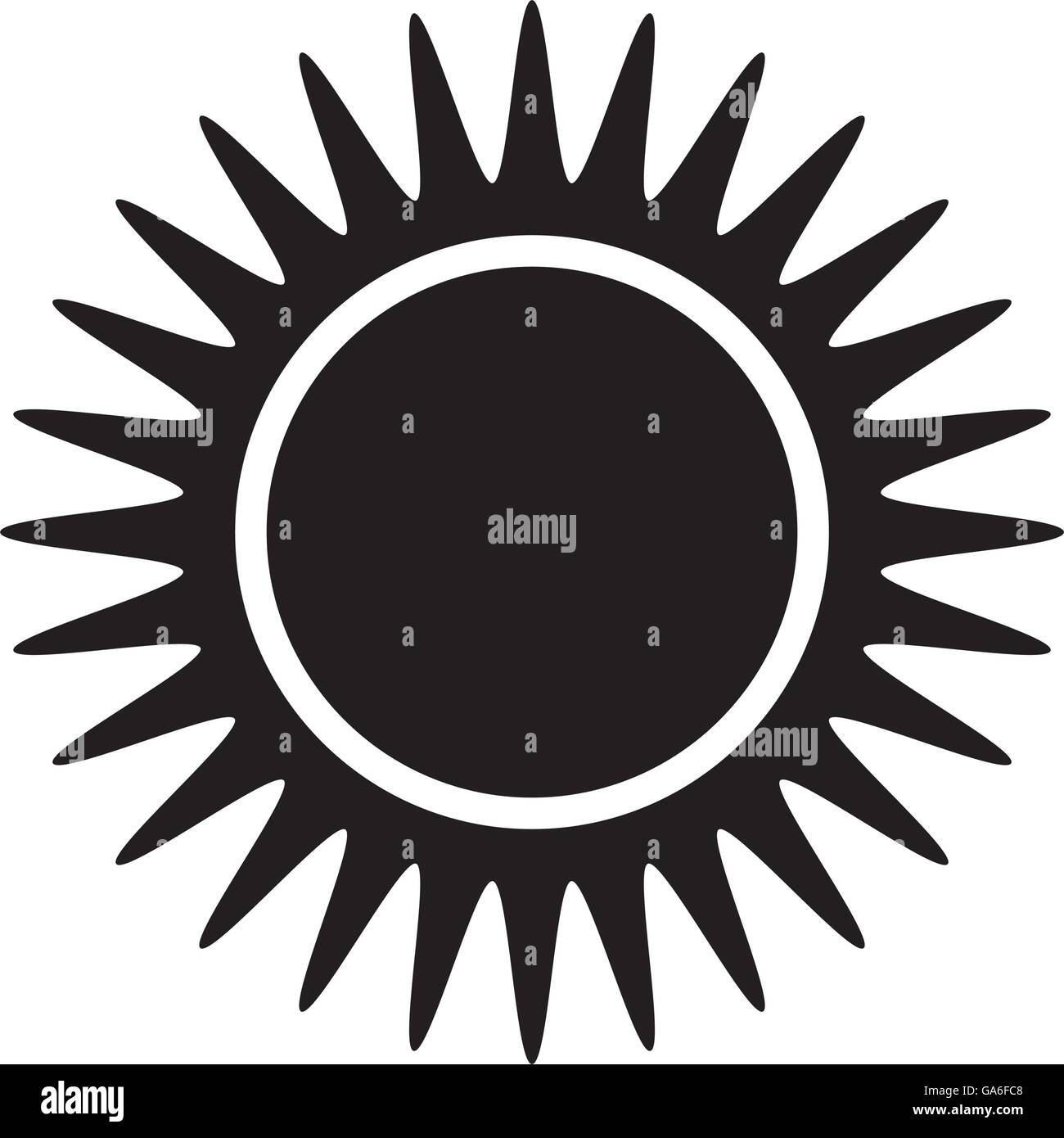 black abstract sun, vector graphic Stock Vector Image & Art - Alamy