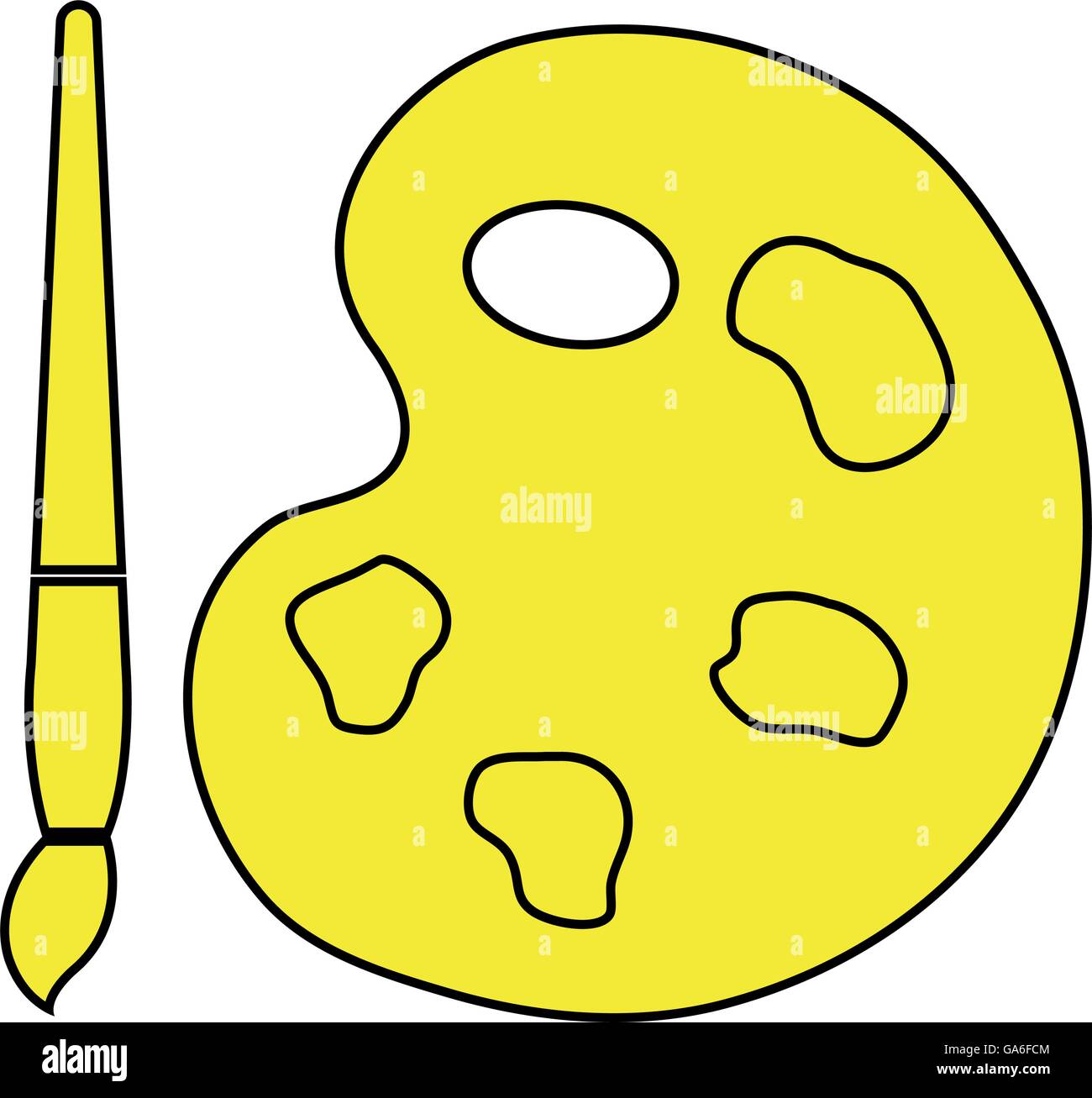 colorful painting materials, vector graphic Stock Vector Image & Art ...