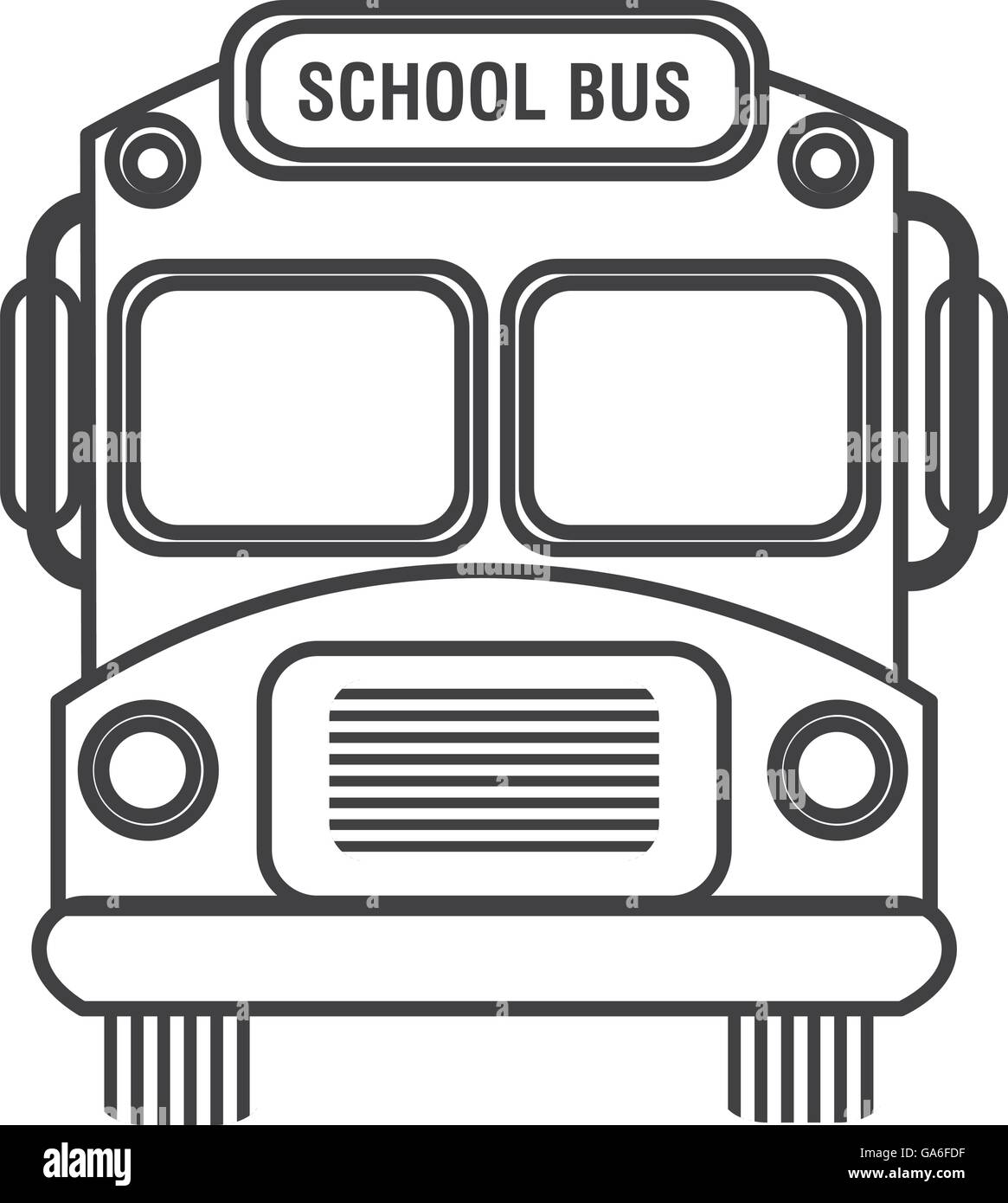 isolated school bus, vector graphic Stock Vector Image & Art - Alamy