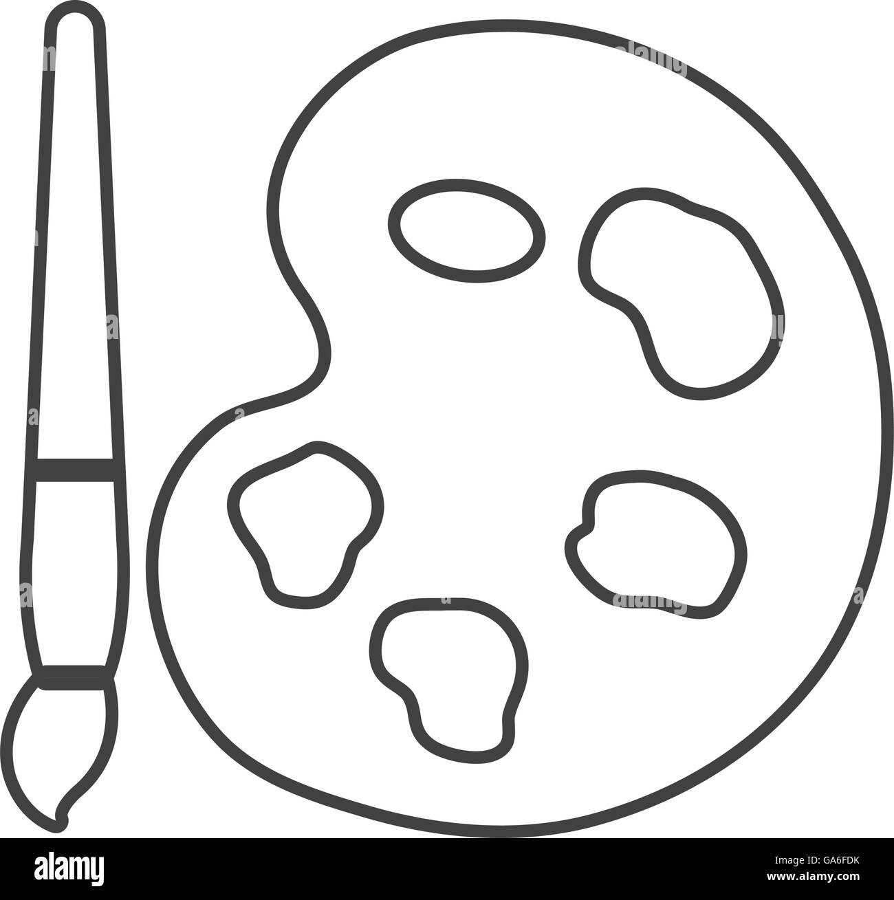 isolated painting materials, vector graphic Stock Vector Image & Art ...
