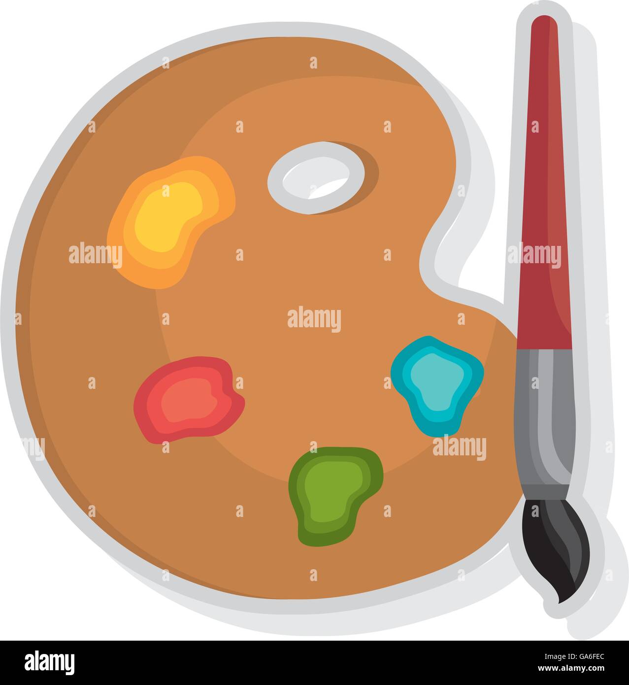 colorful painting materials, vector graphic Stock Vector Image & Art ...