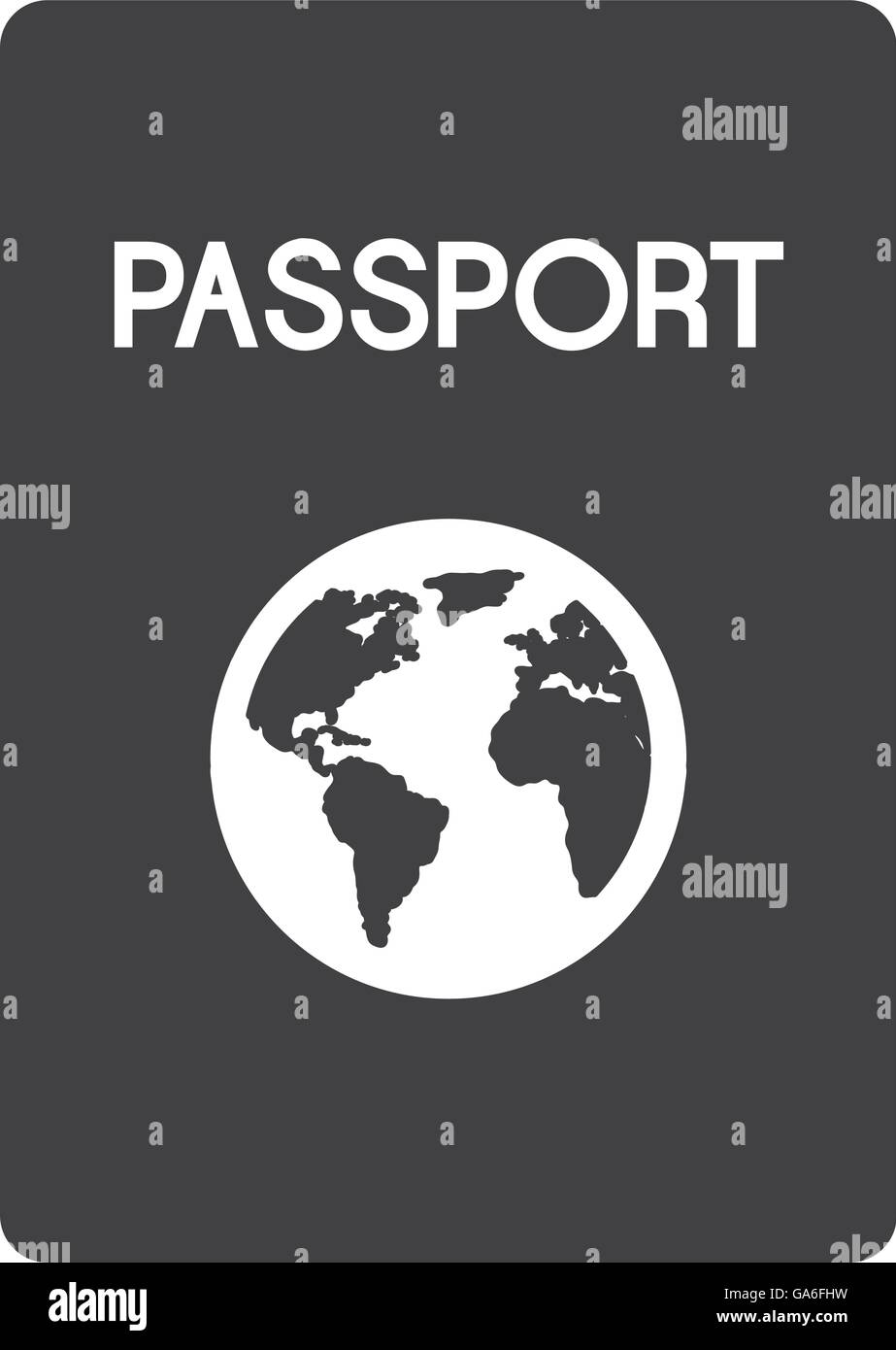 black and white passport, vector graphic Stock Vector Image & Art - Alamy