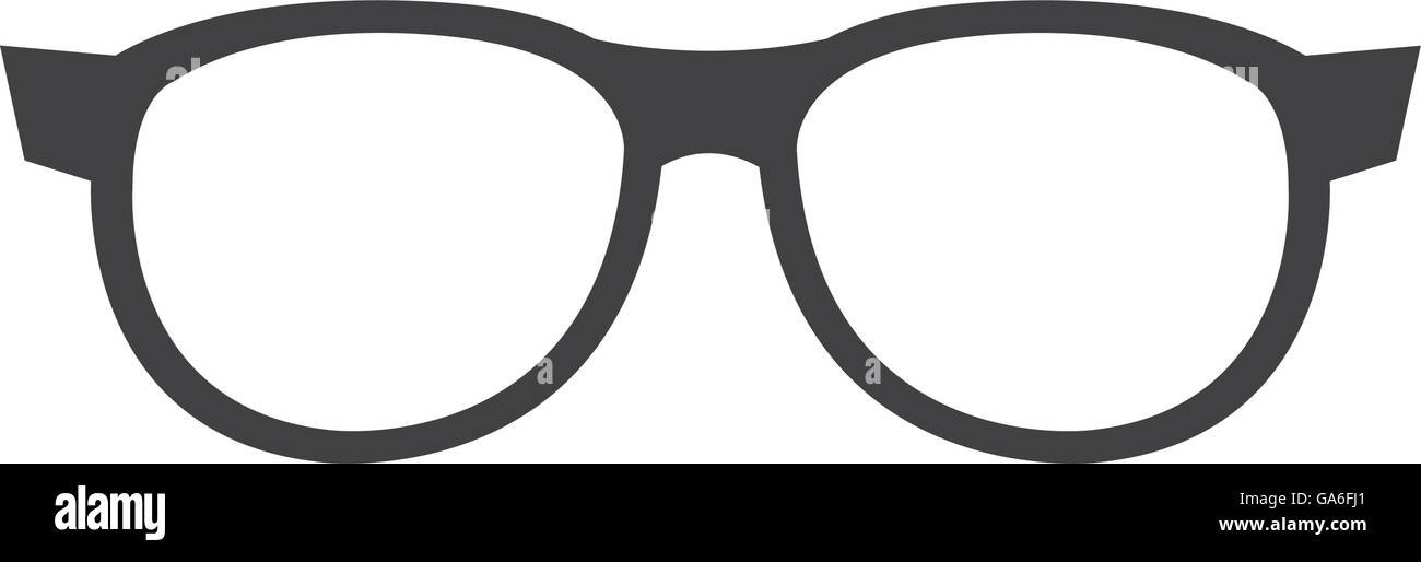black eyeglass front view, vector graphic Stock Vector Image & Art - Alamy