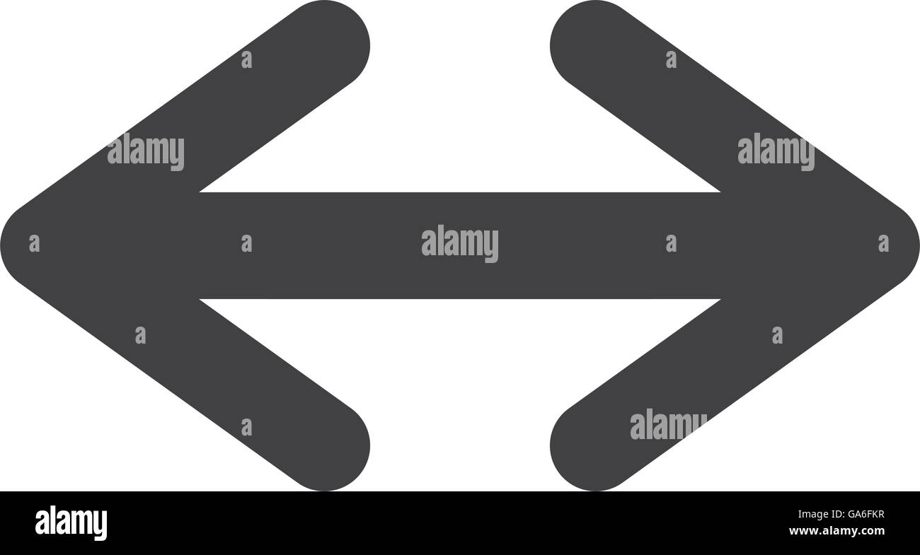 Bidirectional arrow in black and white colors Stock Vector Image & Art ...