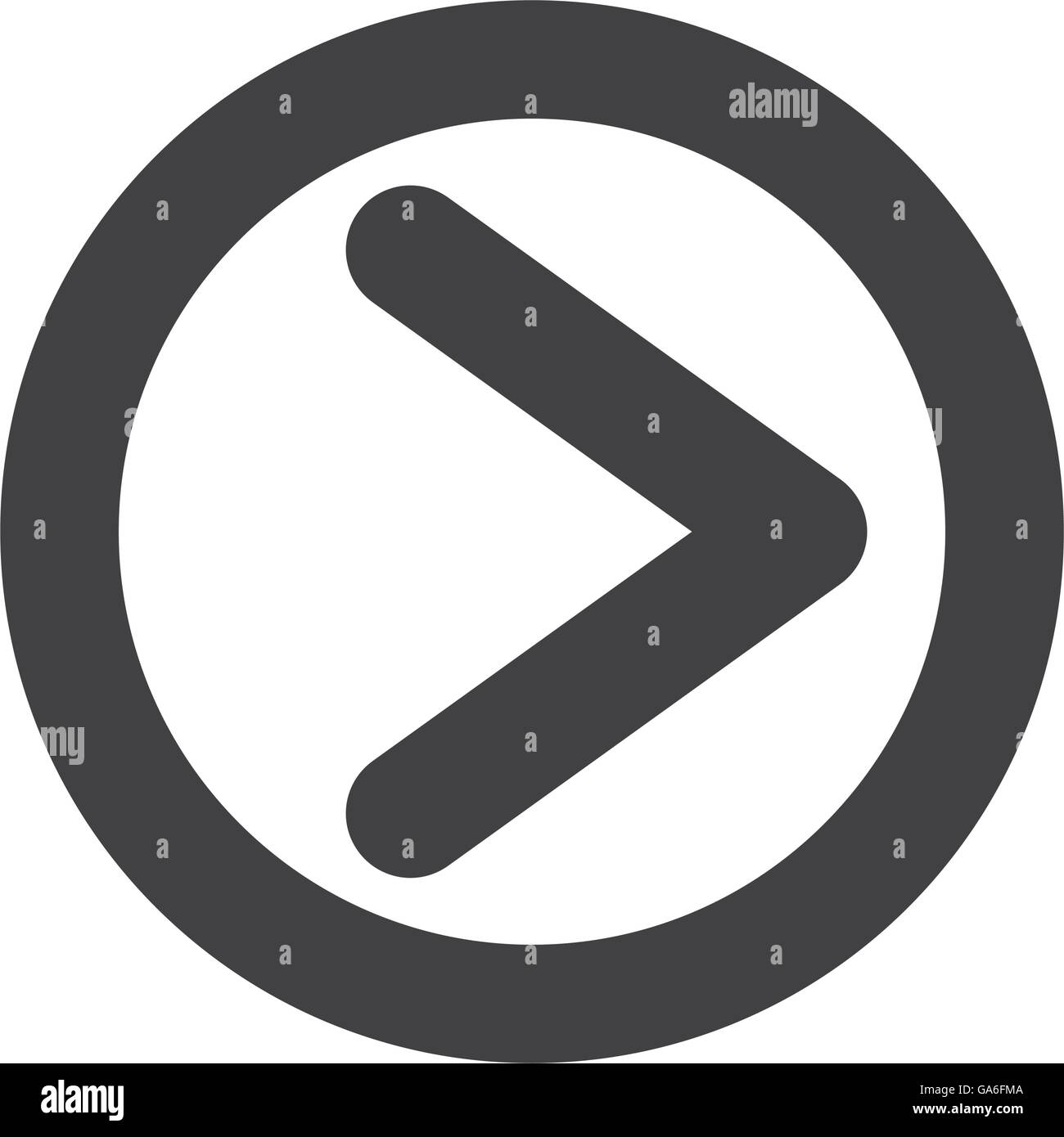 Arrow right into a round icon Stock Vector Image & Art - Alamy