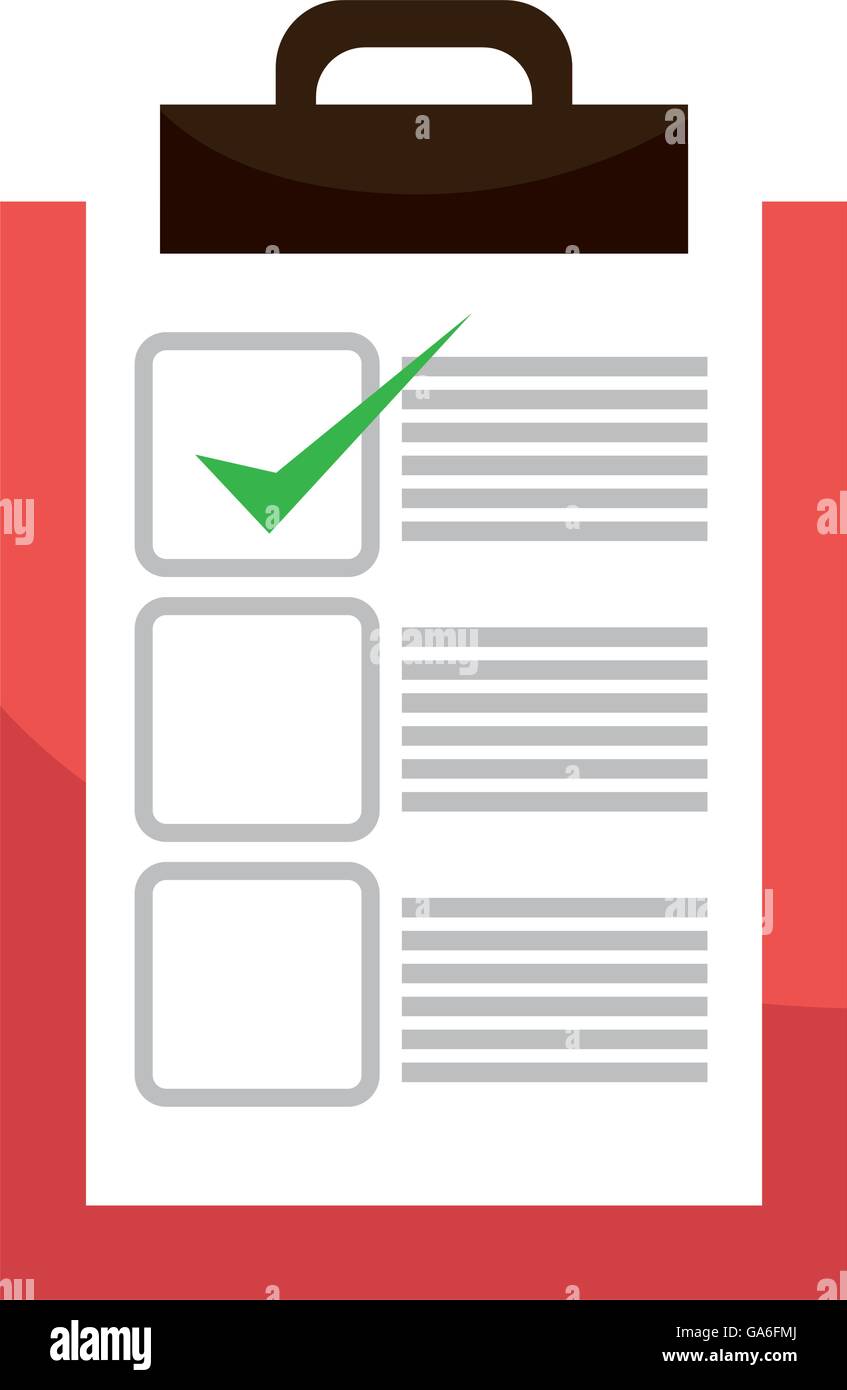 Checklist or document icon with approval sign Stock Vector Image & Art ...