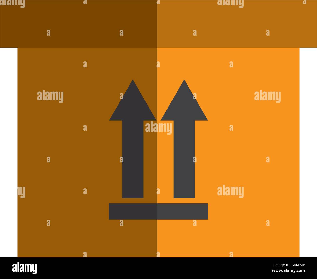 Delivery box with this side up sign Stock Vector Image & Art - Alamy