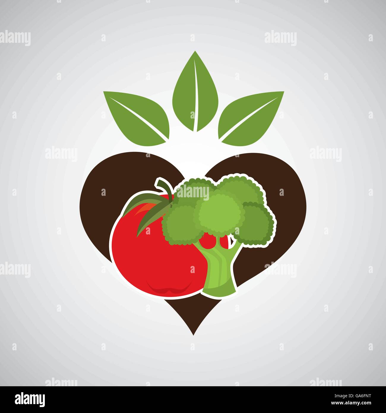 healthy food organic product isolated icon design Stock Vector Image ...