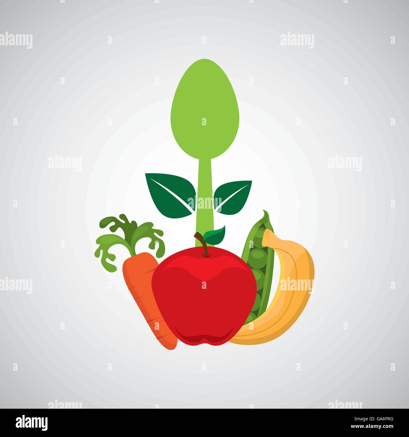 healthy food organic product isolated icon design Stock Vector Image ...
