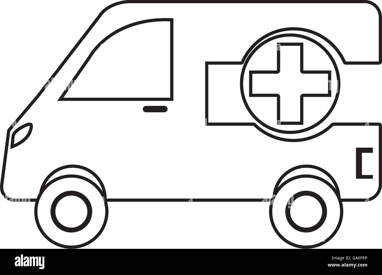 Minivan Clipart Black And White Cross