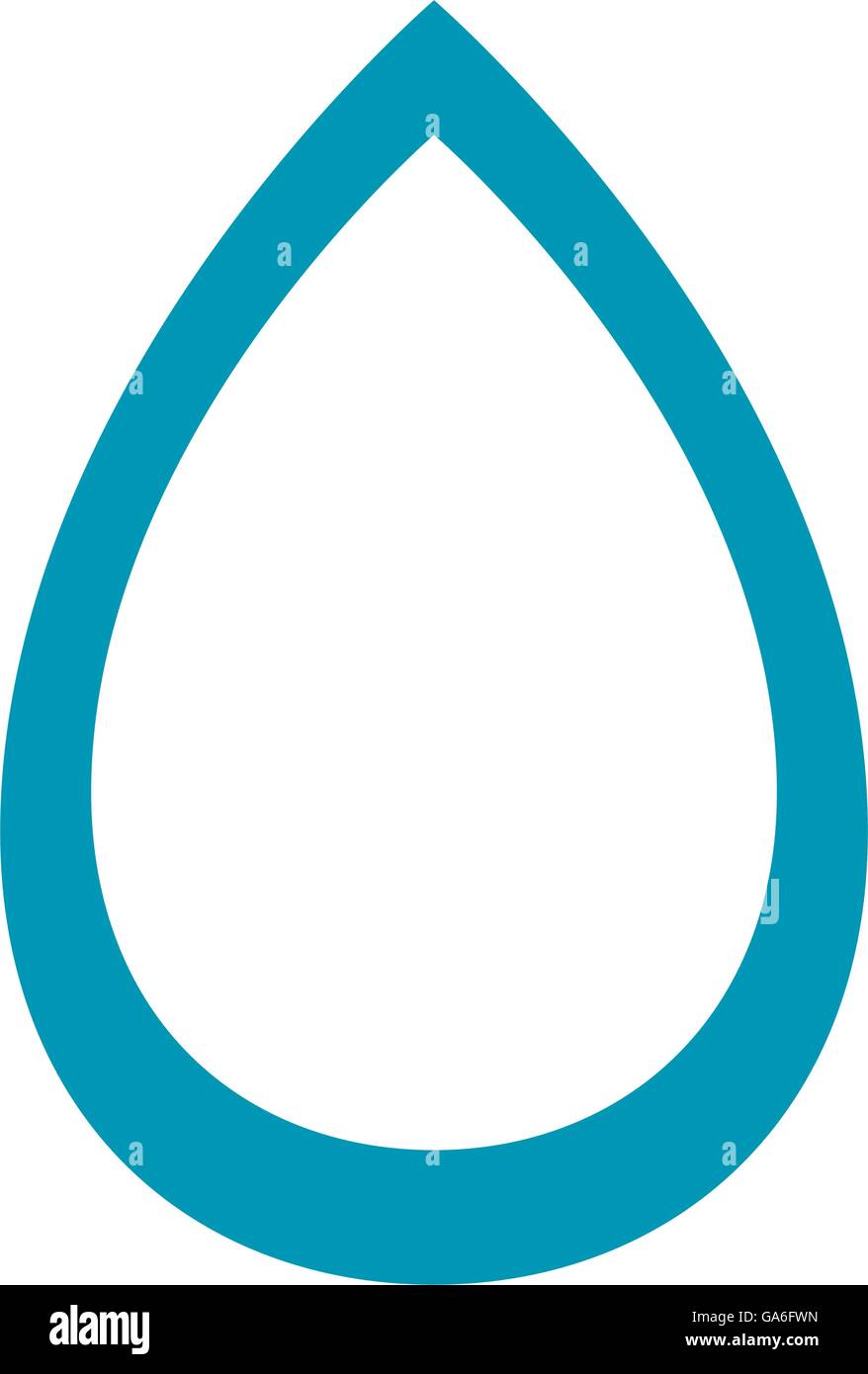 Blue drop water isolated on white Stock Vector Image & Art - Alamy