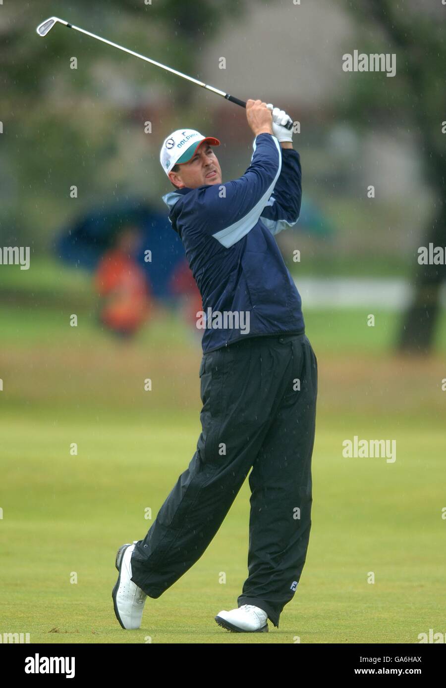 Ben Curtis in action during The Open Championship at the Carnoustie ...
