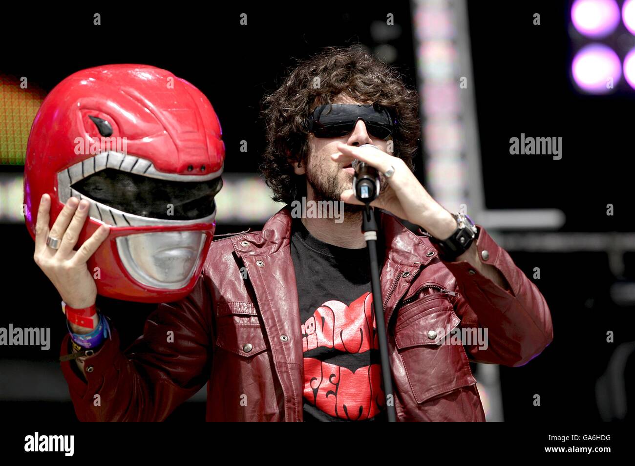Gruff Rhys of the Super Furry Animals performing at T4 On The Beach, in ...