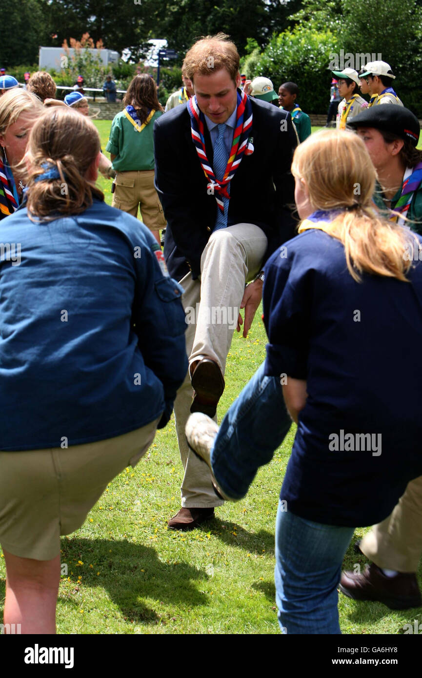 HRH Prince William joins in with traditional scout games at the 21st ...