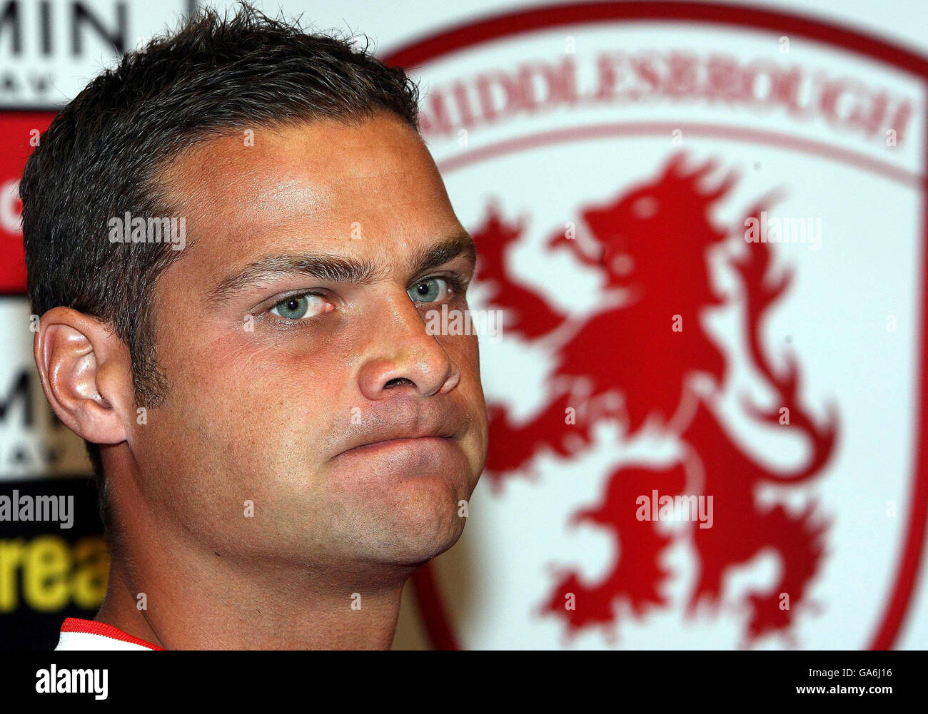 Soccer - Middlesbrough press call - Rockliffe Park Stock Photo - Alamy