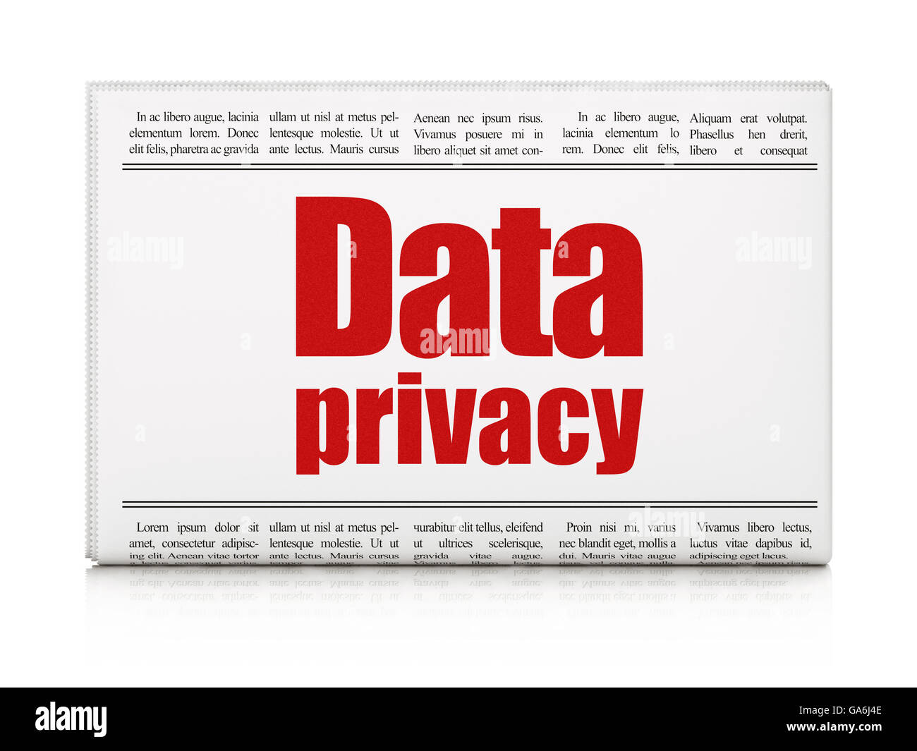 Safety concept: newspaper headline Data Privacy Stock Photo - Alamy