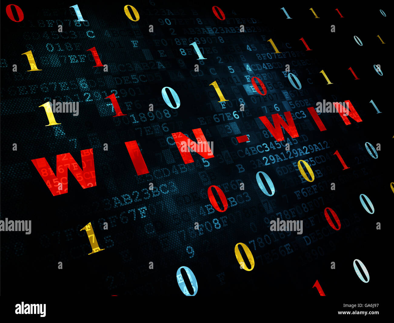 Finance concept: Win-Win on Digital background Stock Photo - Alamy