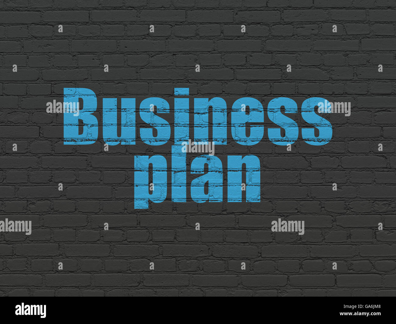 Finance concept: Business Plan on wall background Stock Photo - Alamy