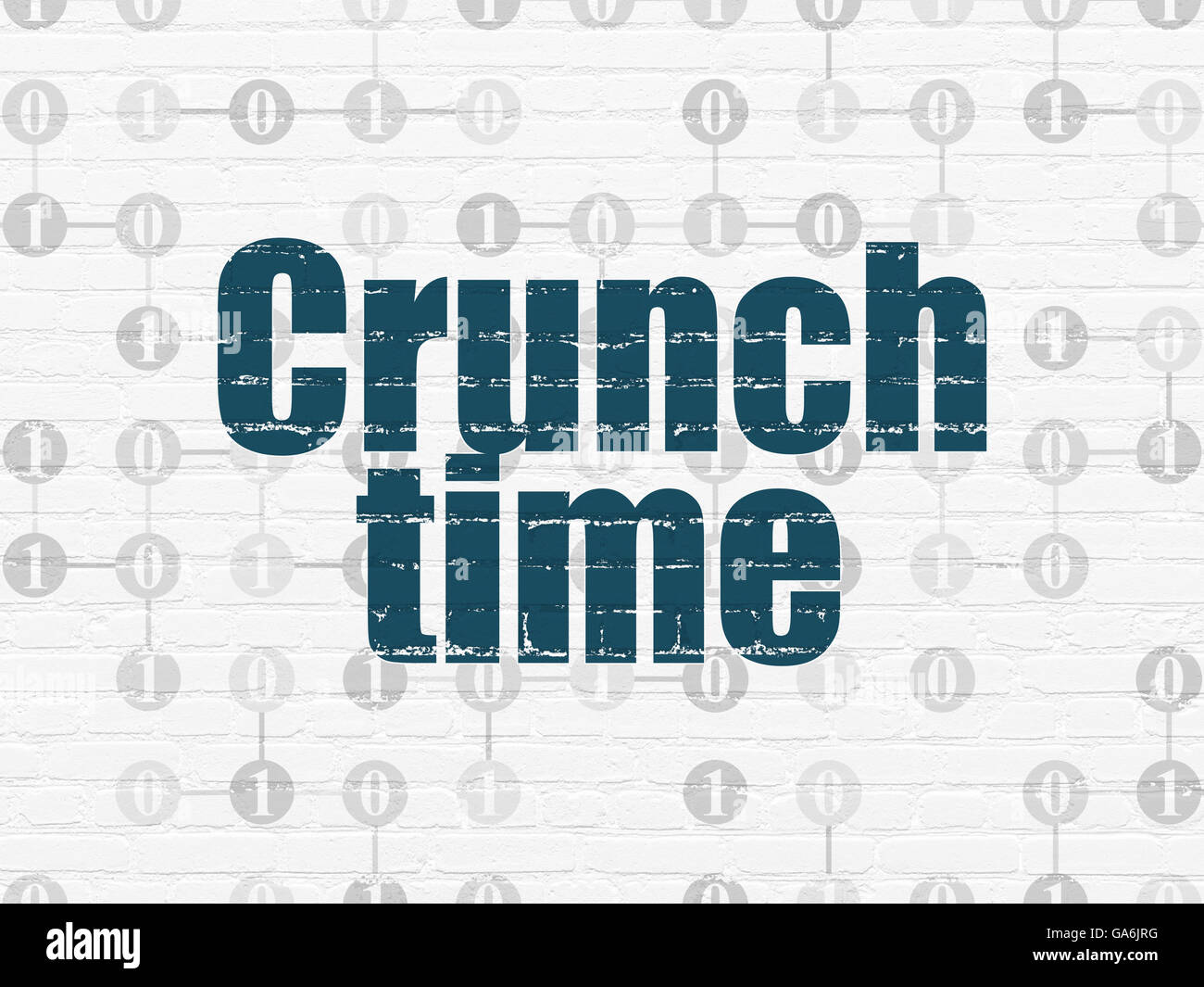 Finance concept: Crunch Time on wall background Stock Photo - Alamy