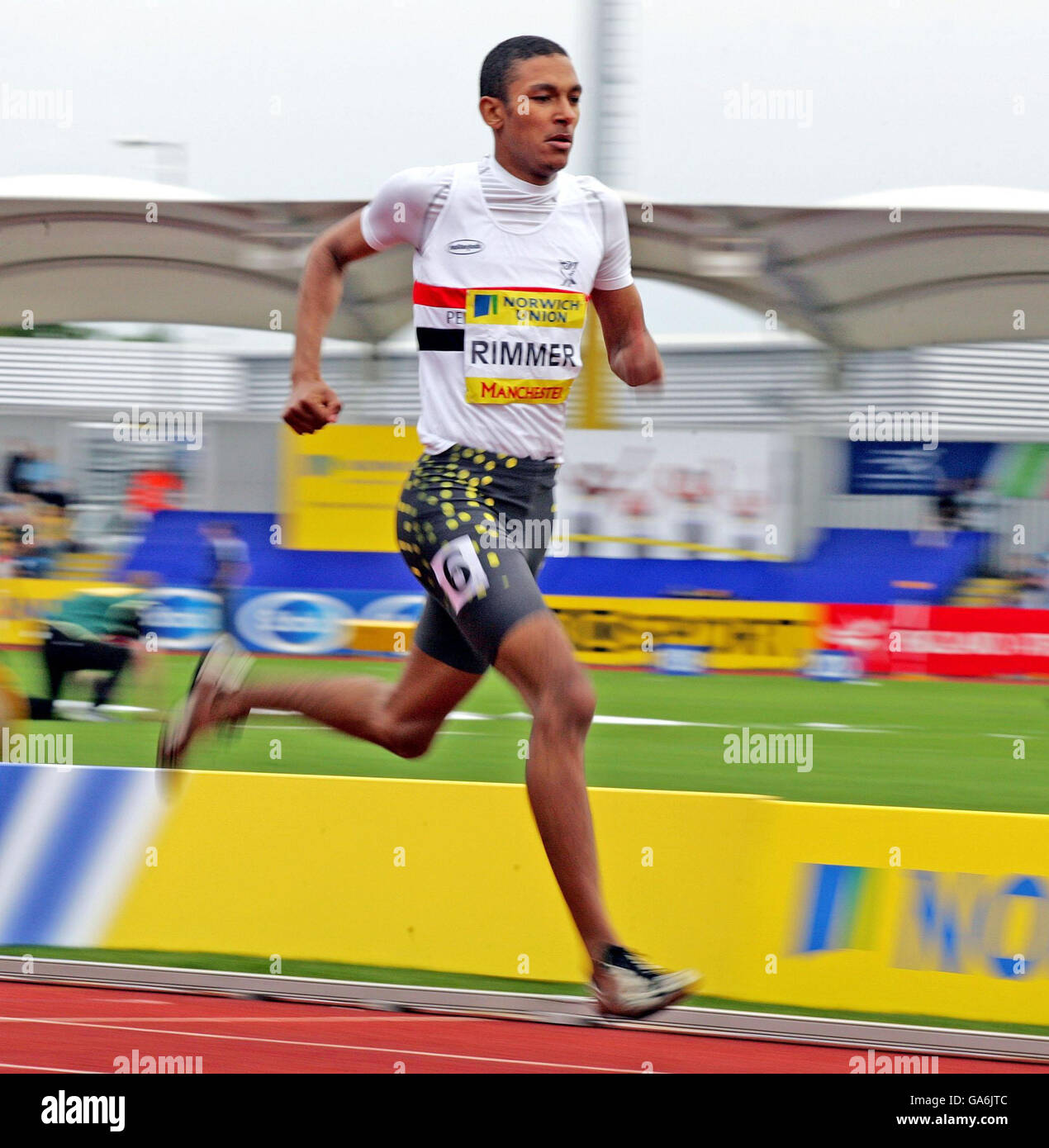Michael Rimmer goes on to win the Mens' 800 metres Final during the ...
