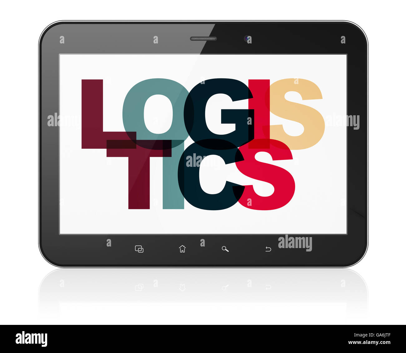 Logistics tablet black team hi-res stock photography and images - Alamy