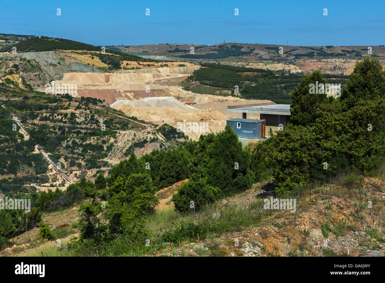 Field for extraction of flux limestone in Balaclava Stock Photo - Alamy