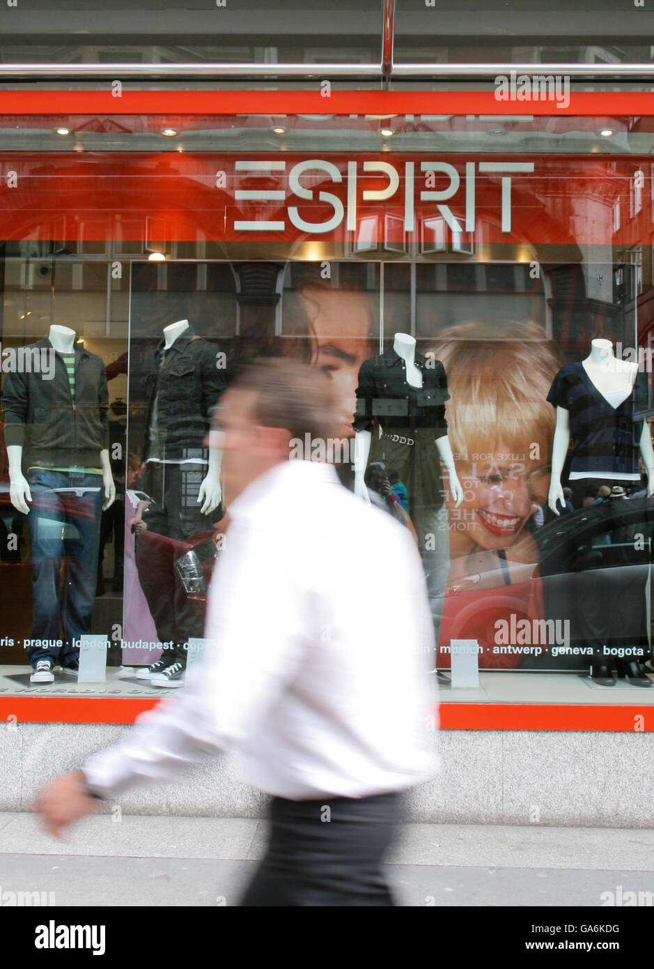 General view of an Esprit outlet in Covent Garden, central London Stock ...