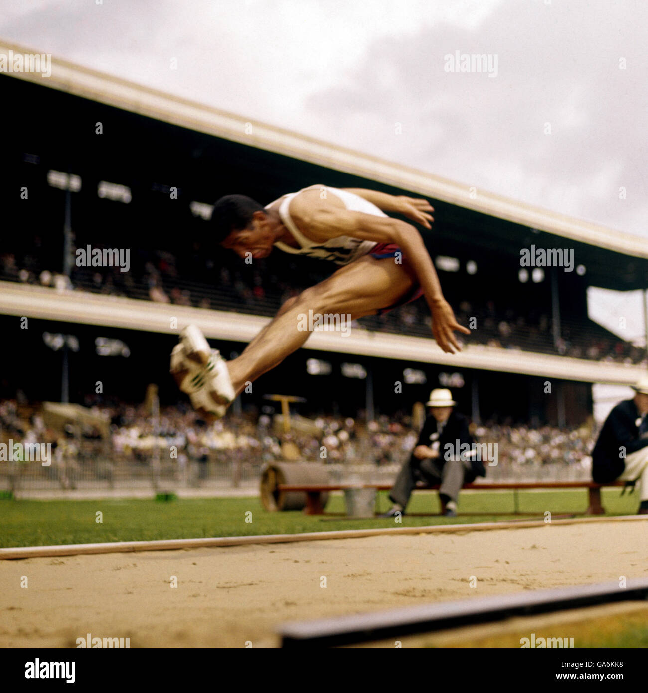 Jamaica's Paul Foreman in action during the finals of the Long Jump ...