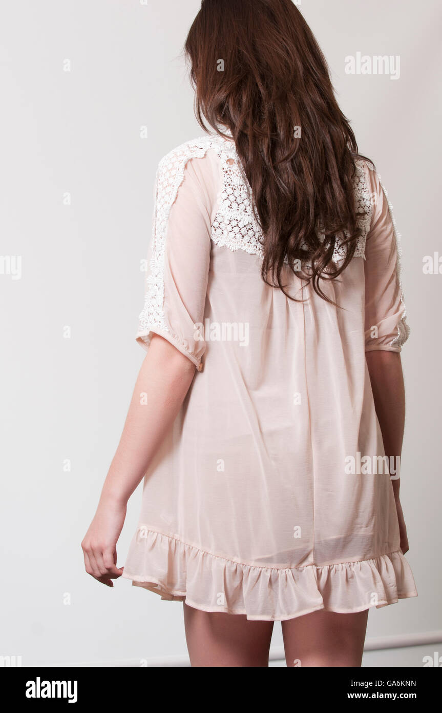 Woman rear view dress hi-res stock photography and images - Alamy