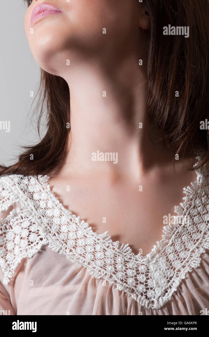 Close up of a woman's neck Stock Photo - Alamy
