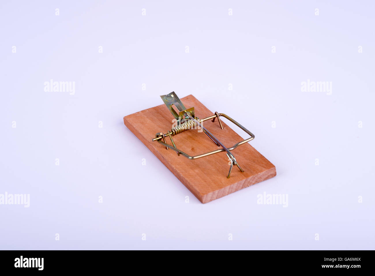 Photo of mouse trap on white background Stock Photo - Alamy