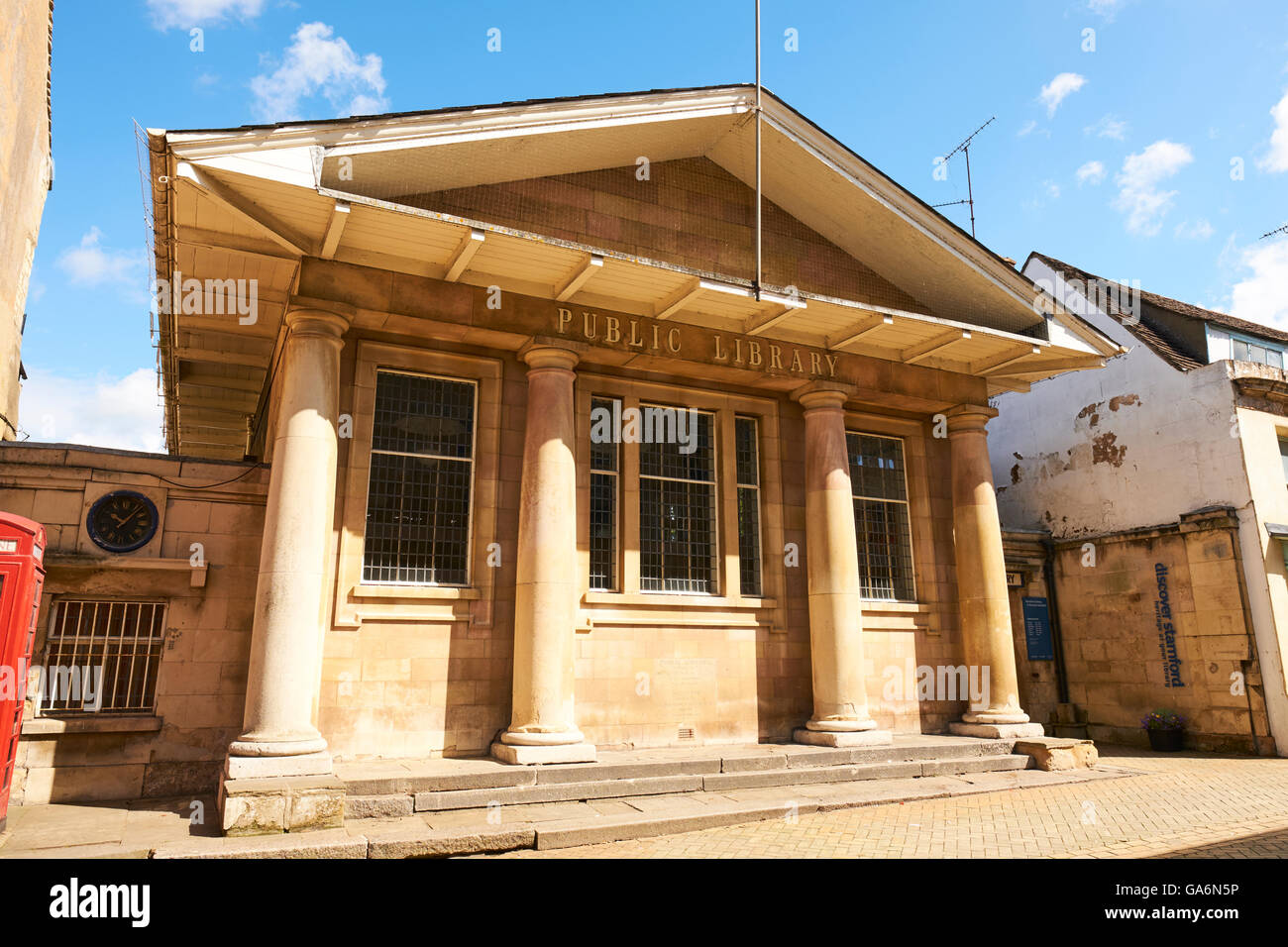 Public Library High Street Stamford Lincolnshire UK Stock Photo - Alamy