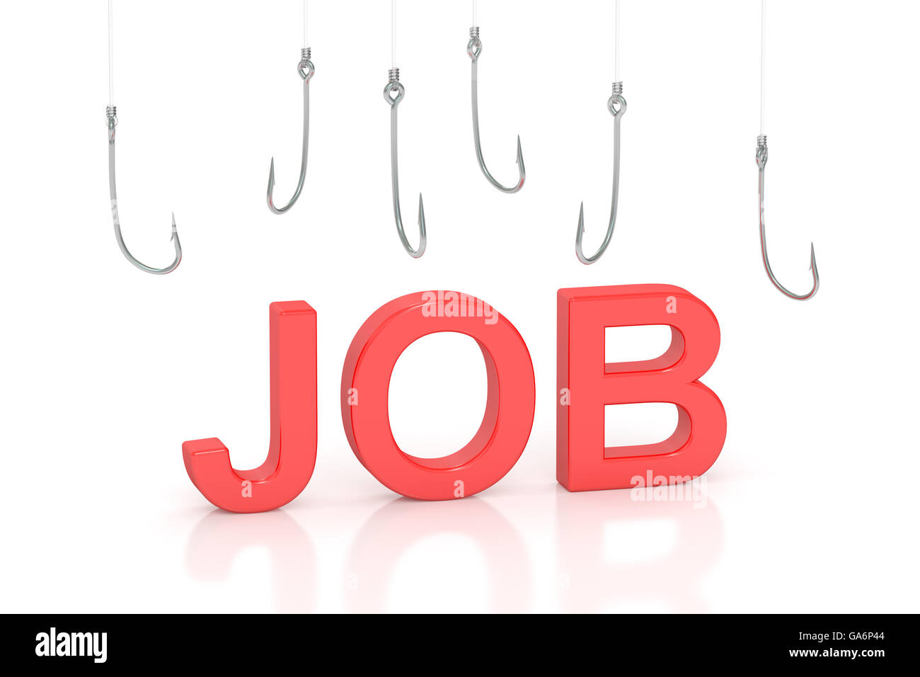 Job concept, 3D rendering isolated on white background Stock Photo - Alamy