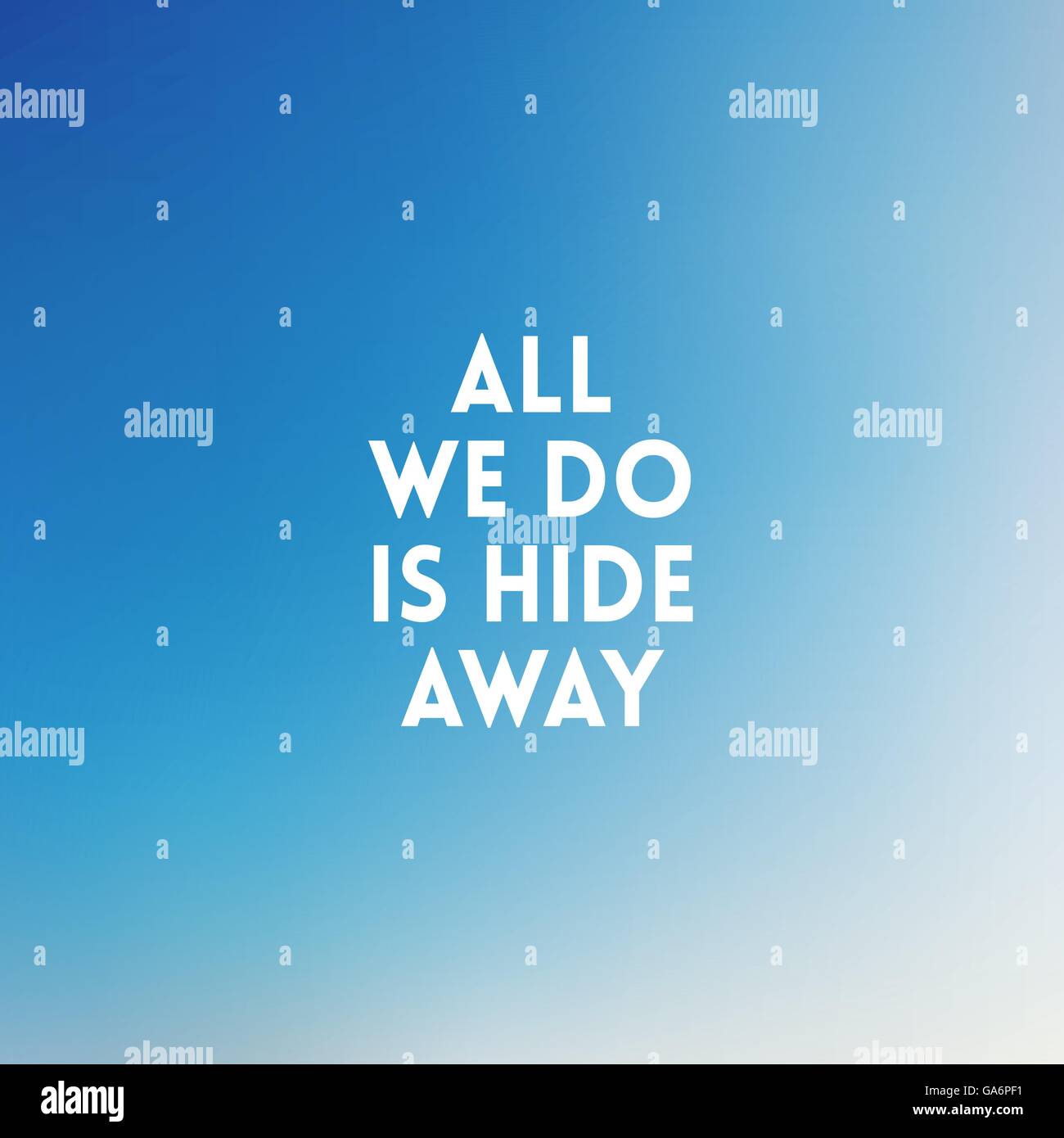 square blurred background - sunset colors With motivating quote Stock ...