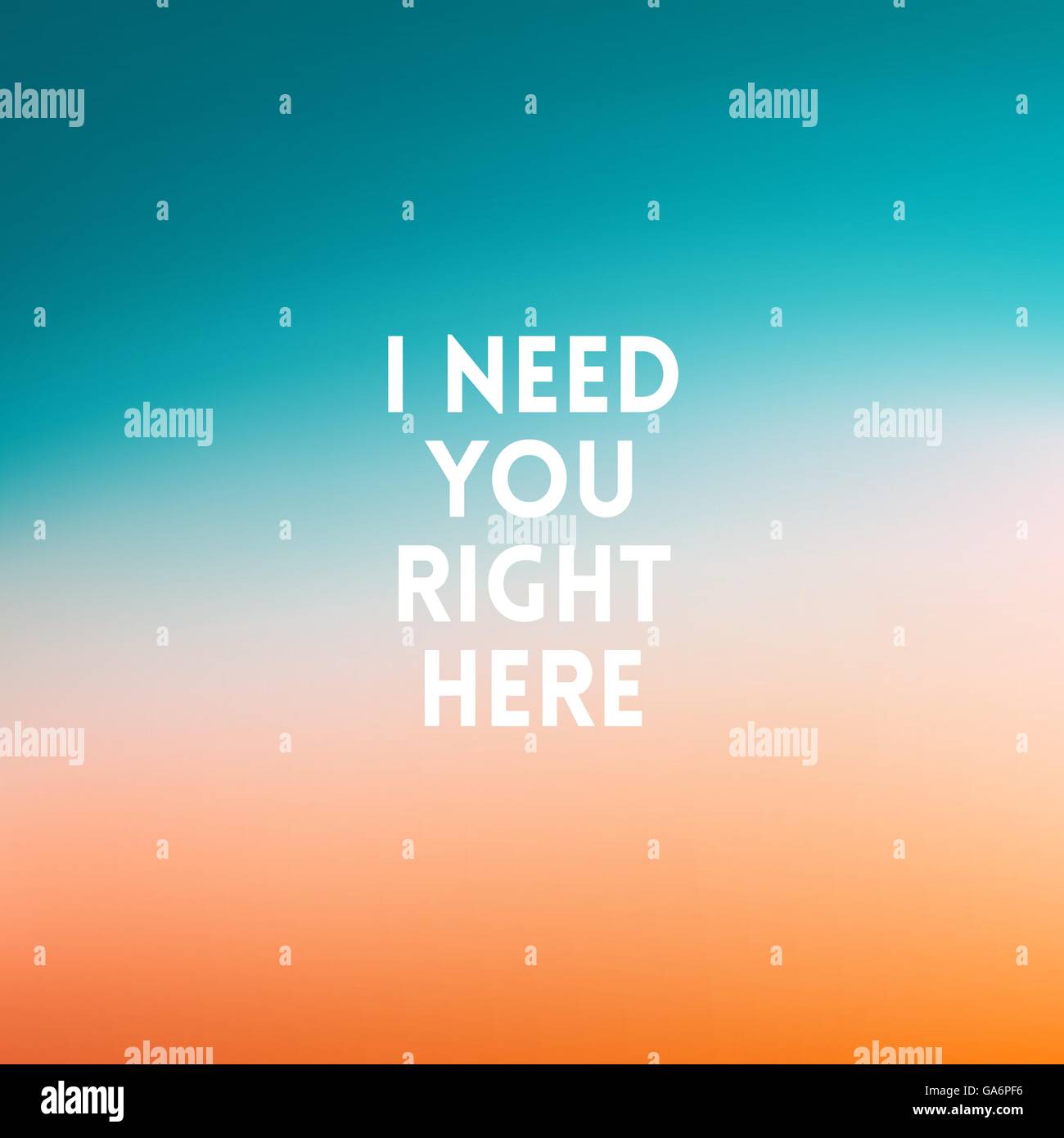 square blurred background - sunset colors With motivating quote Stock ...