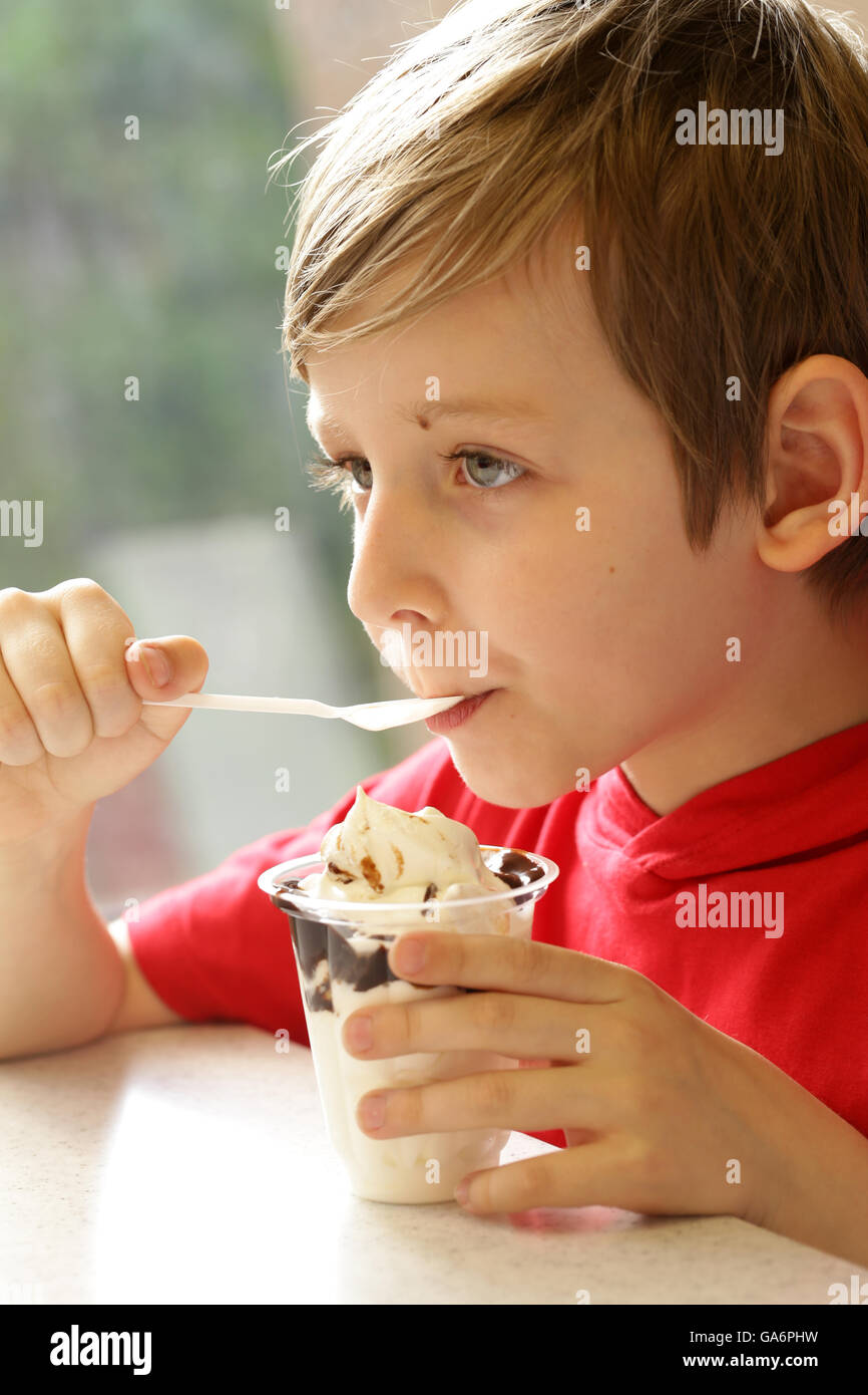 Boy cream ice hi-res stock photography and images - Alamy