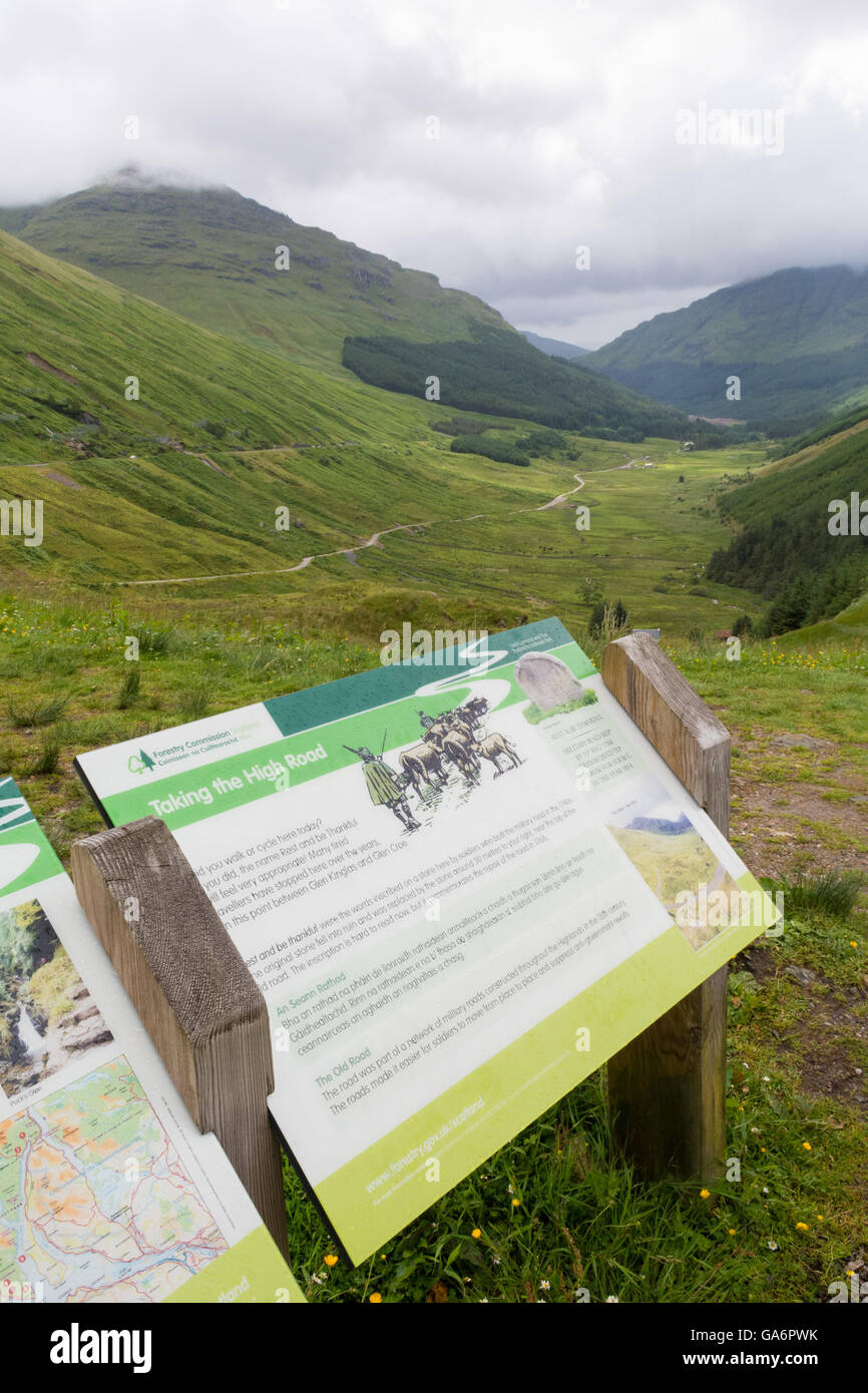 Rest and be Thankful, Glen Croe, Scotland - Forestry Commission sign ...