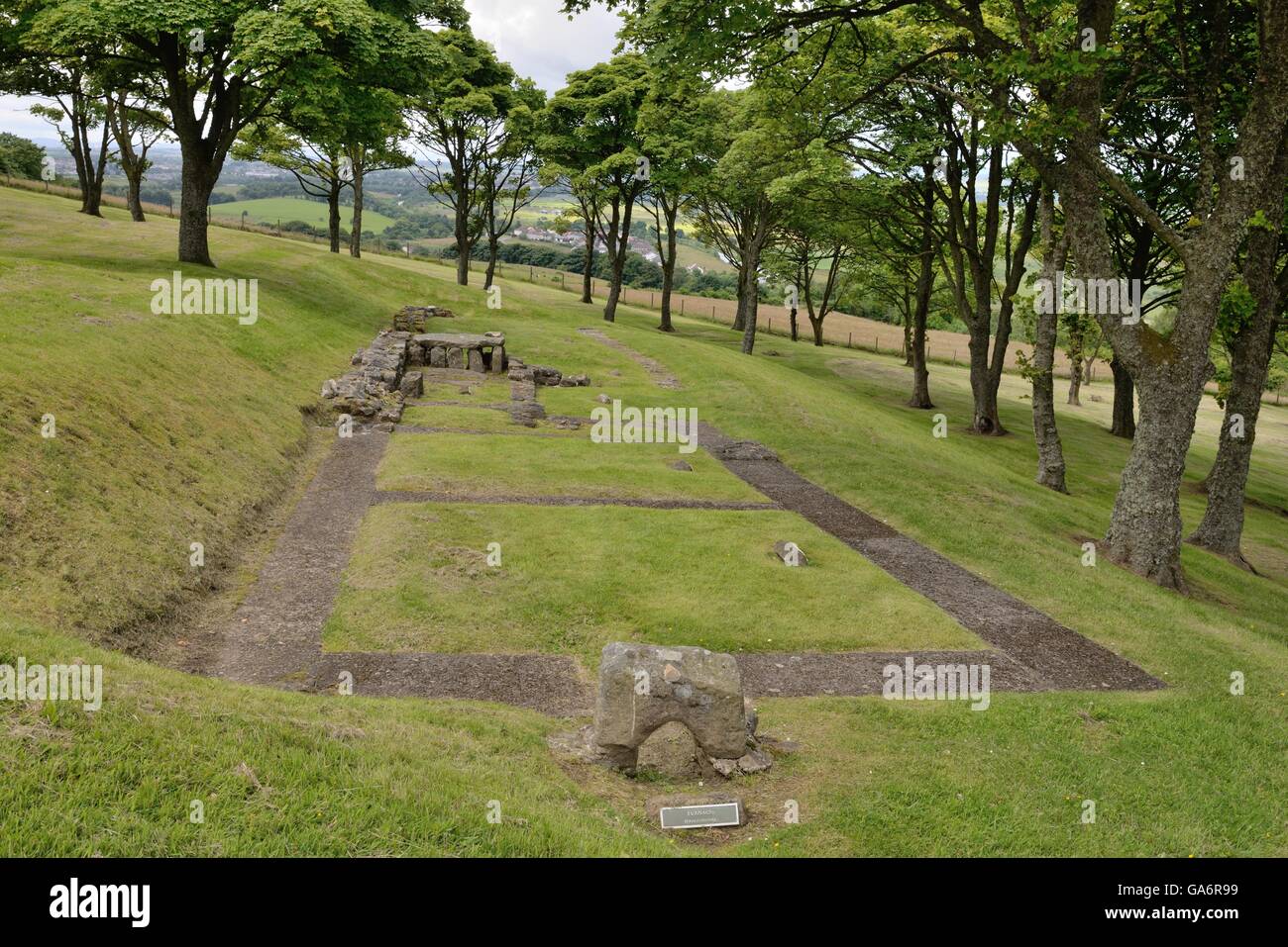 Foundations of an ancient Roman bath house at the Roman fort on Bar ...