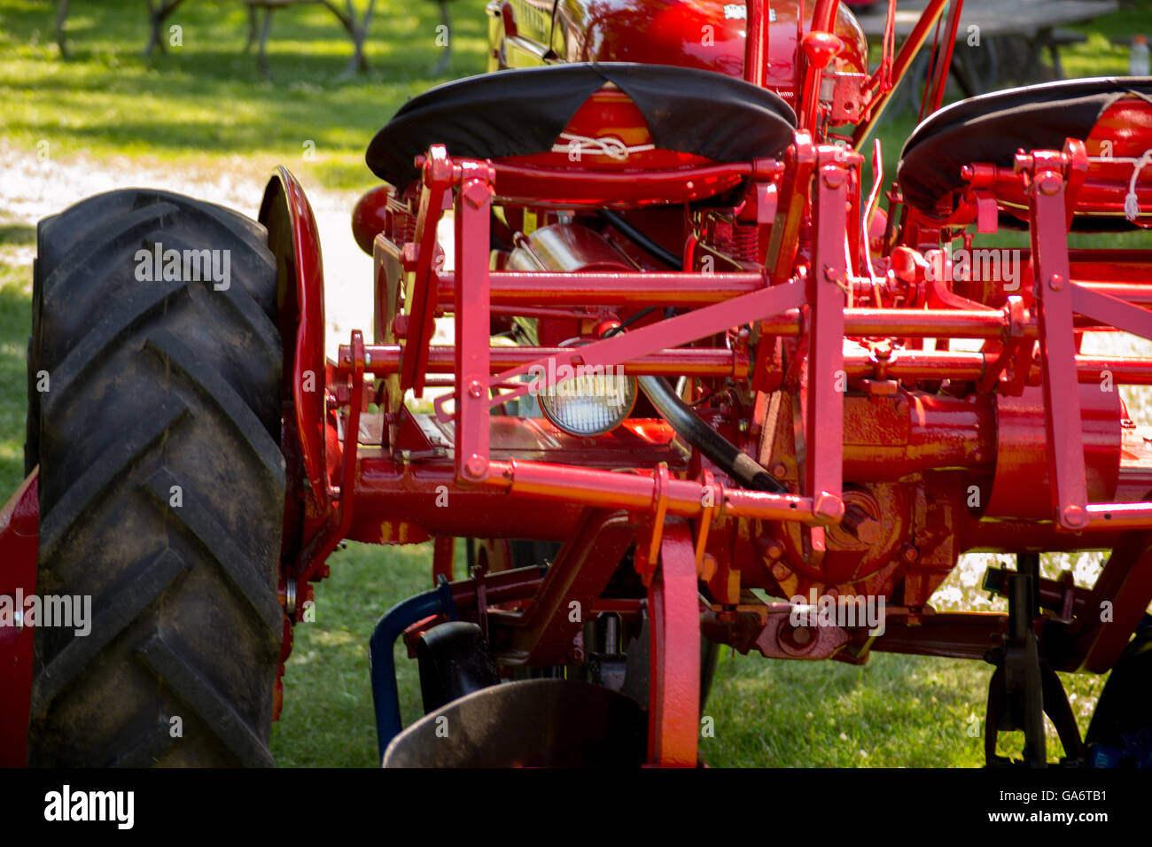 The back of a few tractors Stock Photo - Alamy