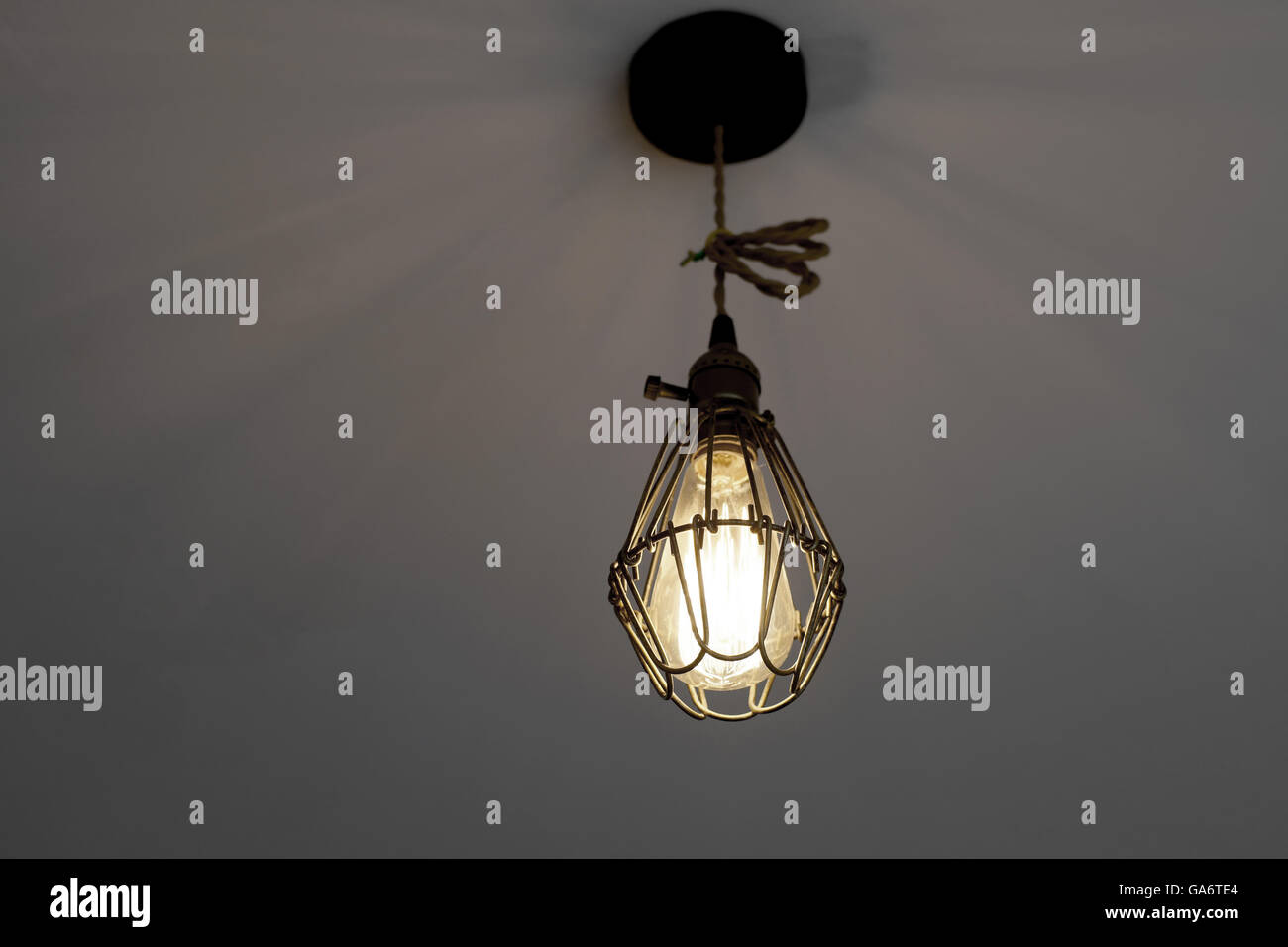 Light bulbs on ceiling hi-res stock photography and images - Alamy