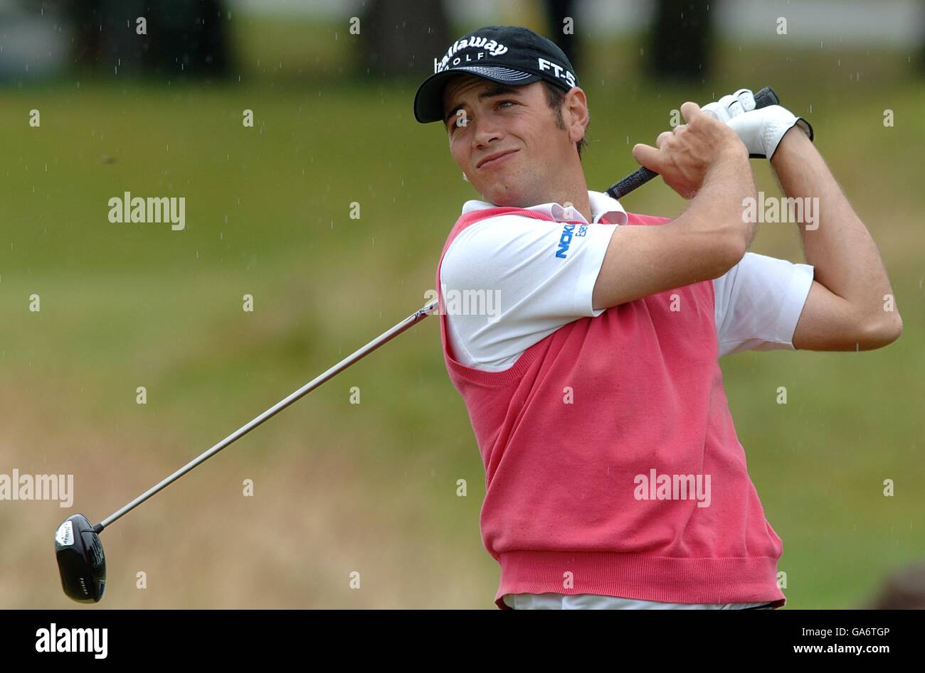 Nick Dougherty in action during The Open Championship at the Carnoustie ...