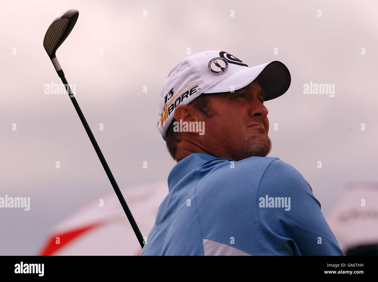 American Jerry Kelly in action during The Open Championship at the ...
