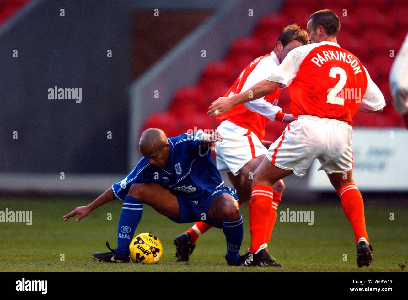 Cardiff City's Robert Earnshaw keeps possession of the ball despite the ...