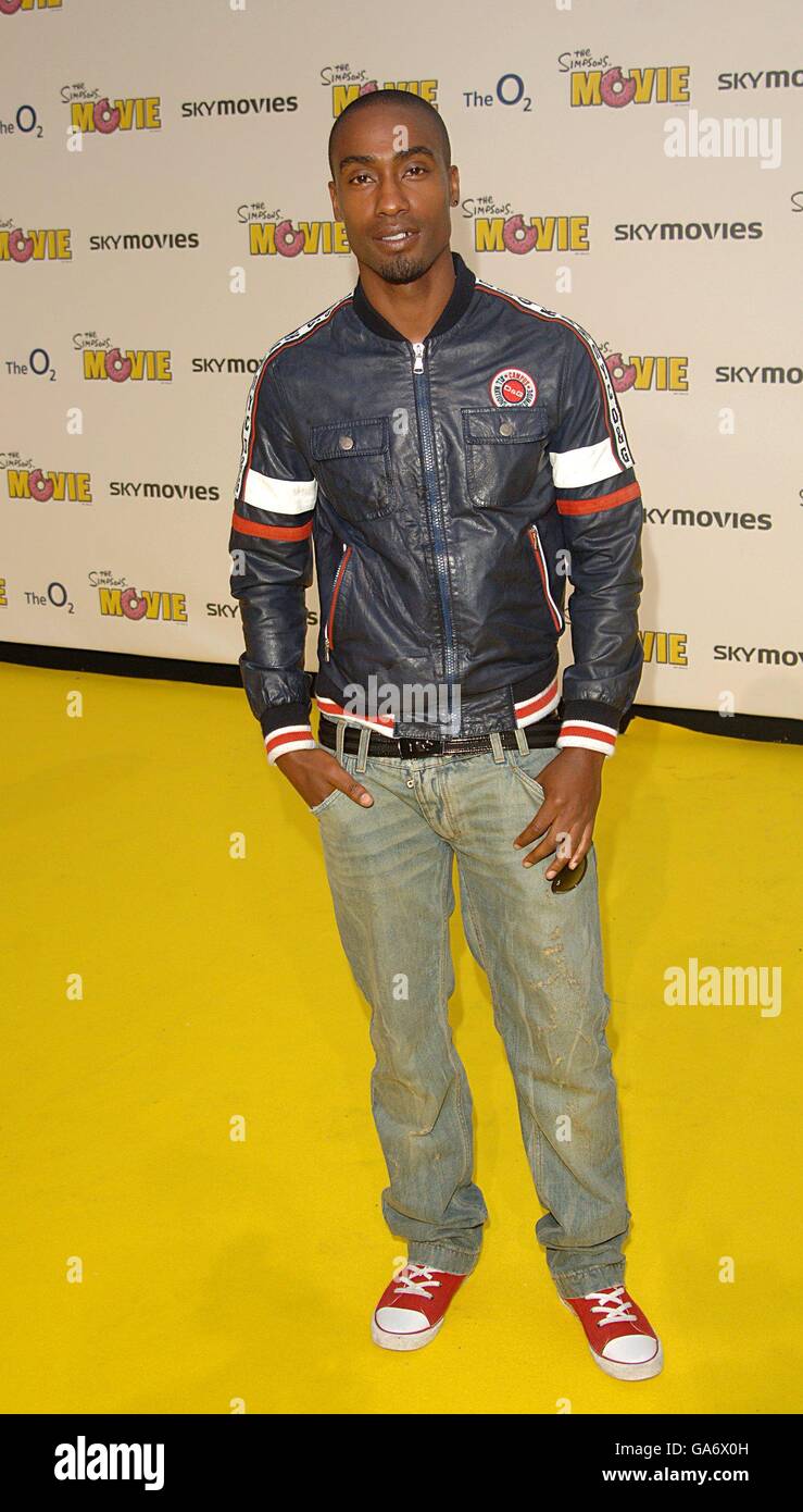 Simon Webbe arrives for the UK Premiere of The Simpsons Movie, at the ...