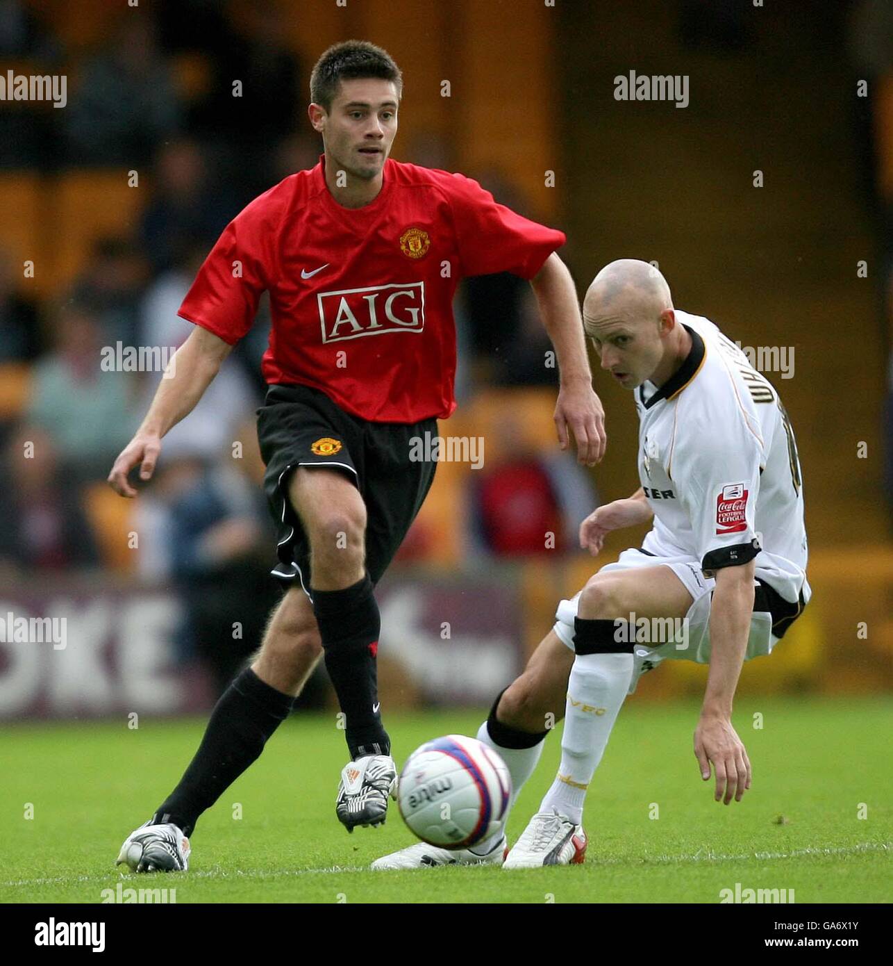 Soccer friendly port vale v manchester united vale park hi-res stock ...