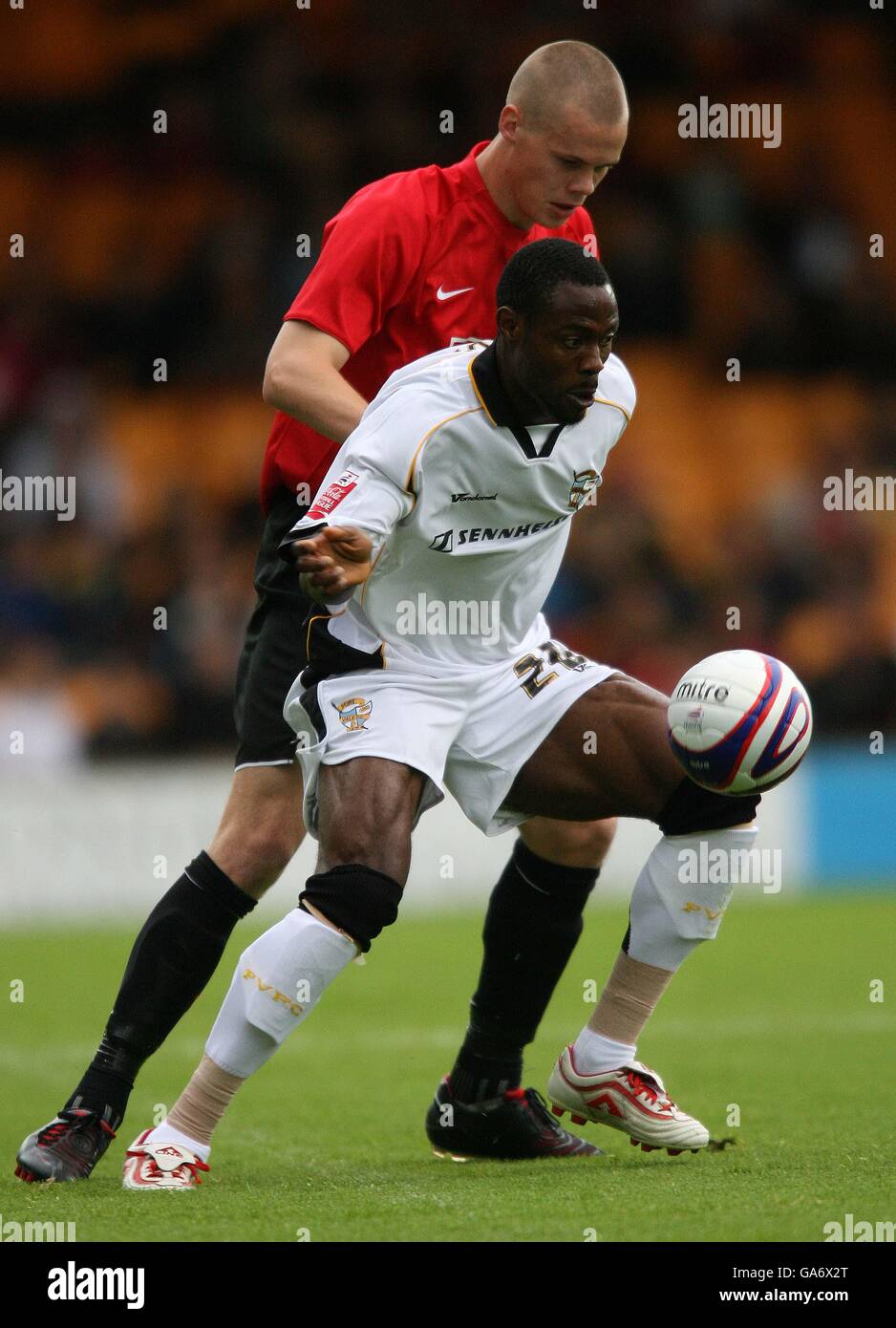 Soccer friendly port vale v manchester united vale park hi-res stock ...